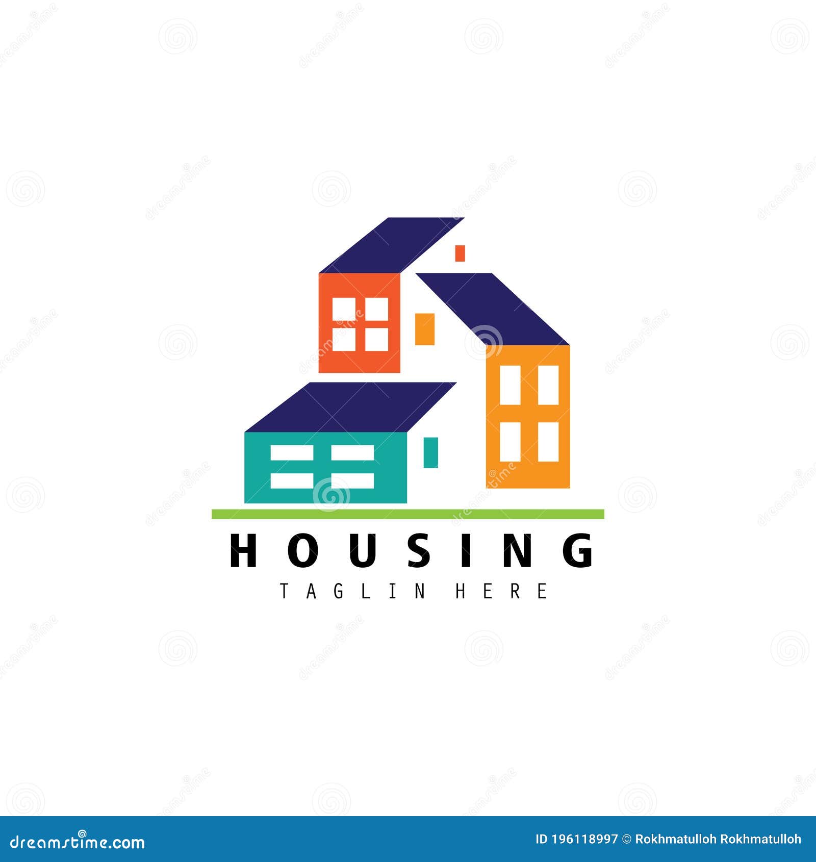 Housing Logo Colorful Design Template Vector Stock Vector ...