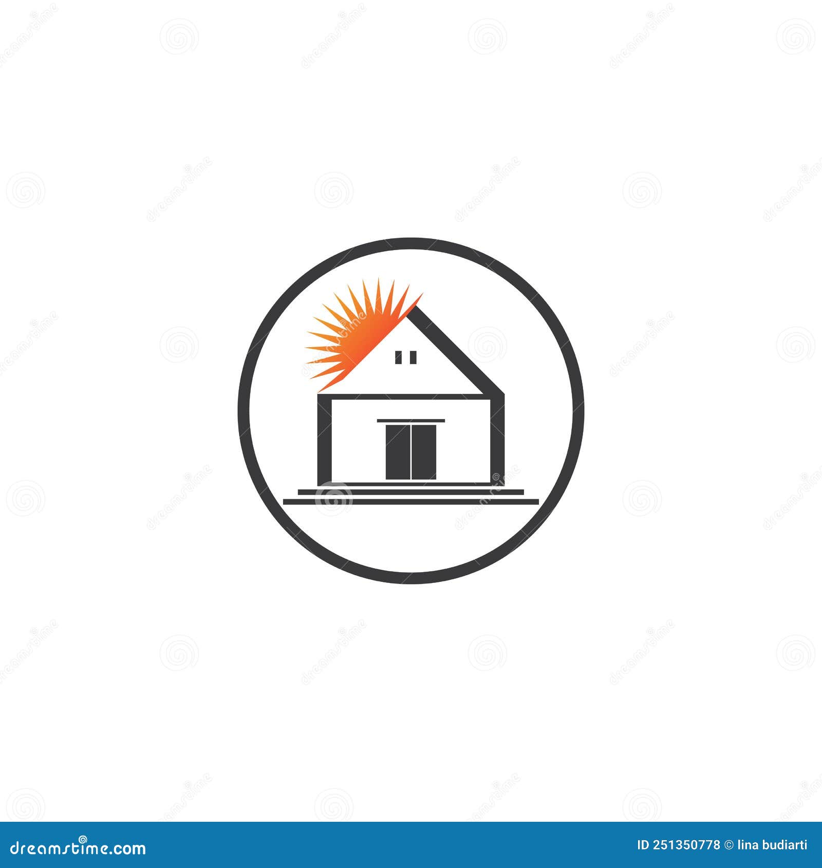 Housing logo stock vector. Illustration of template - 251350778
