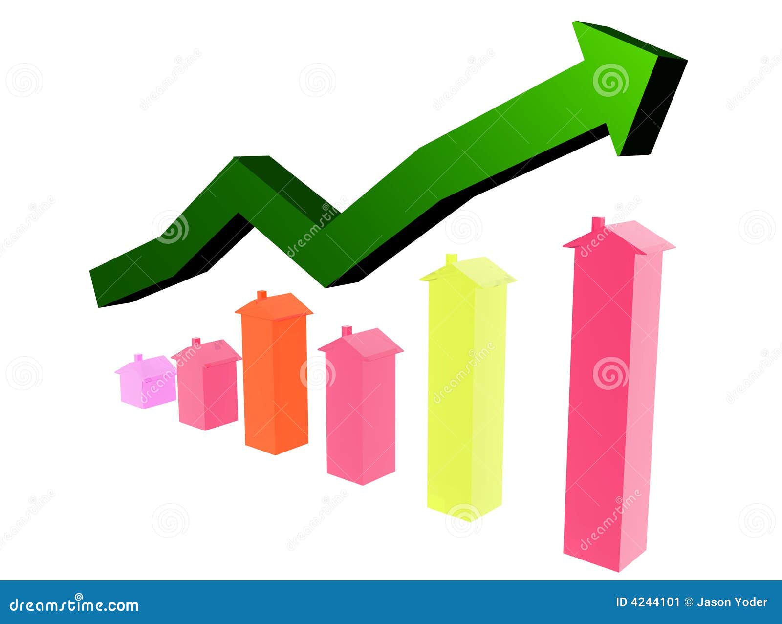 Housing Market Rise stock illustration. Illustration of housing - 4244101