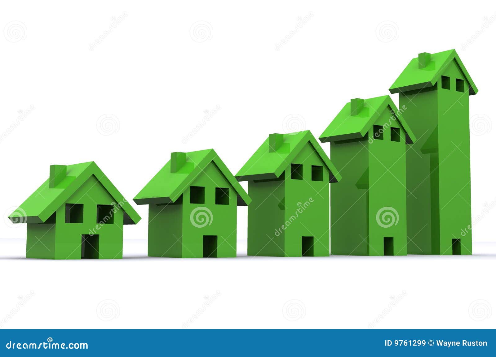 Housing Market Rise stock illustration. Illustration of finance - 9761299