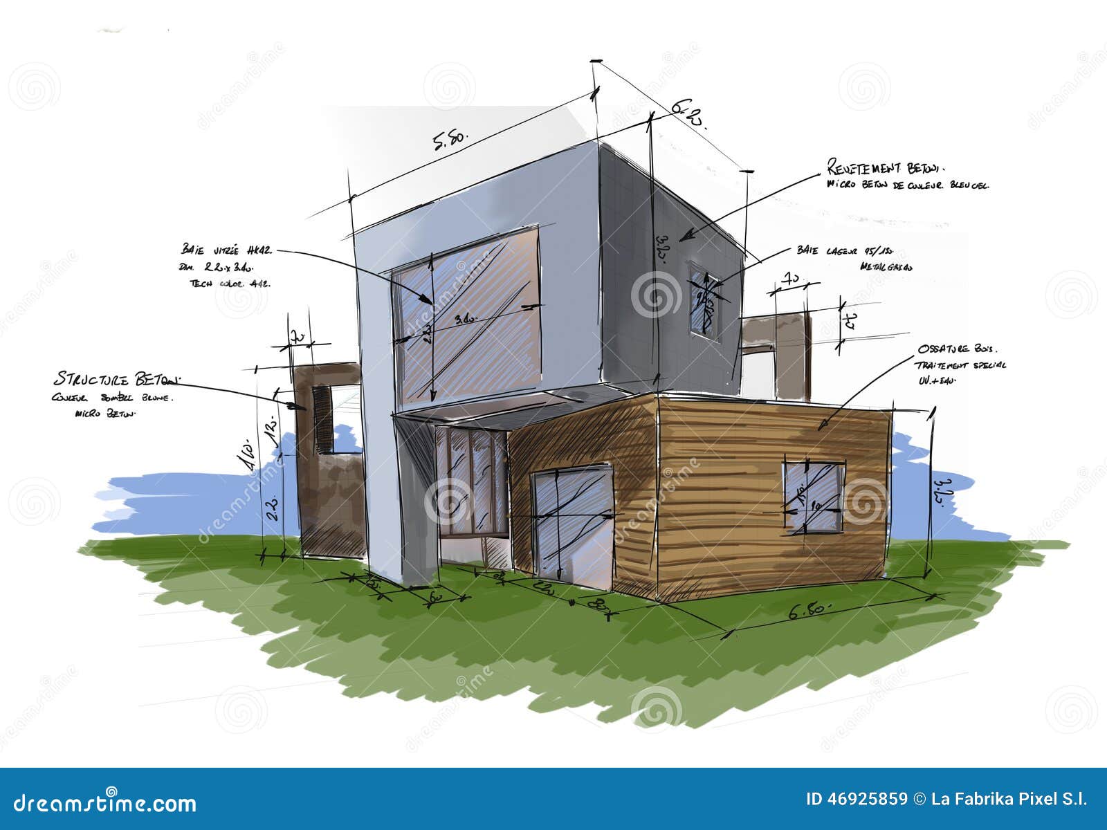Housing project draft stock illustration. Illustration of project ...