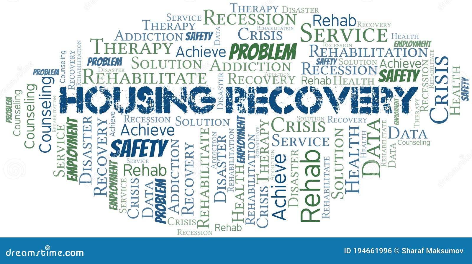 Housing Recovery Vector Word Cloud, Made with Text only. Stock ...
