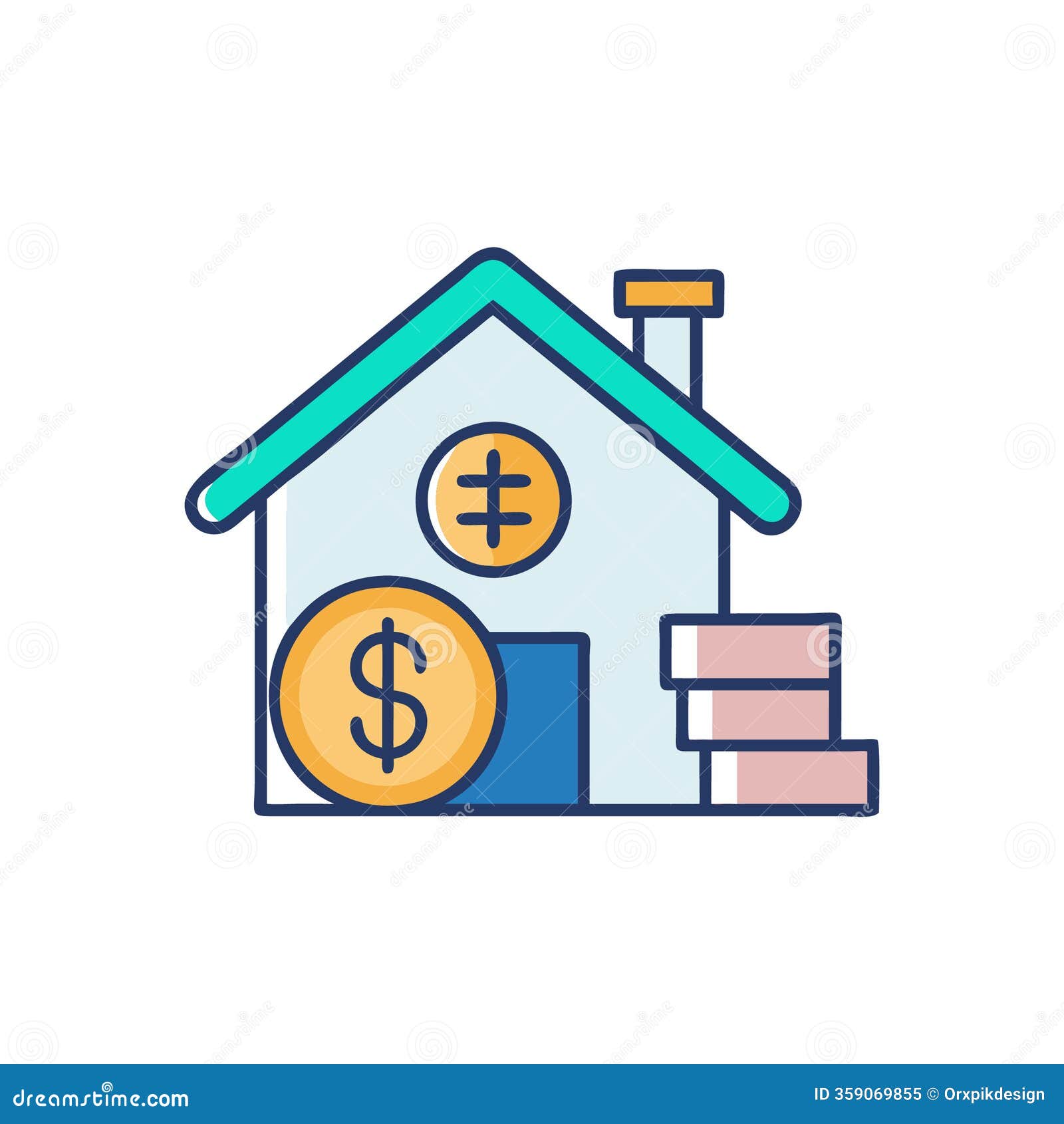Housing Subsidy Icon for Policy Implementation Stock Illustration ...