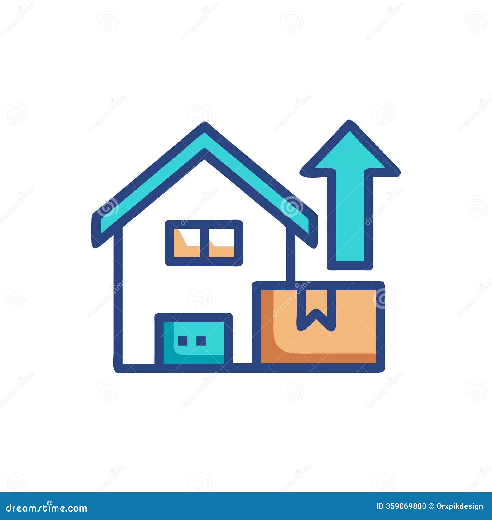 Housing Supply Icon for Demand Analysis Stock Illustration ...