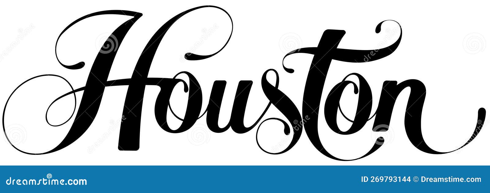 Houston - Custom Calligraphy Text Stock Vector - Illustration of ...