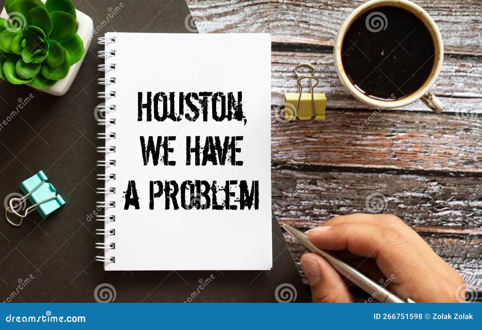 Houston we Have a Problem Light Box Sign Board on Wooden Table Stock ...