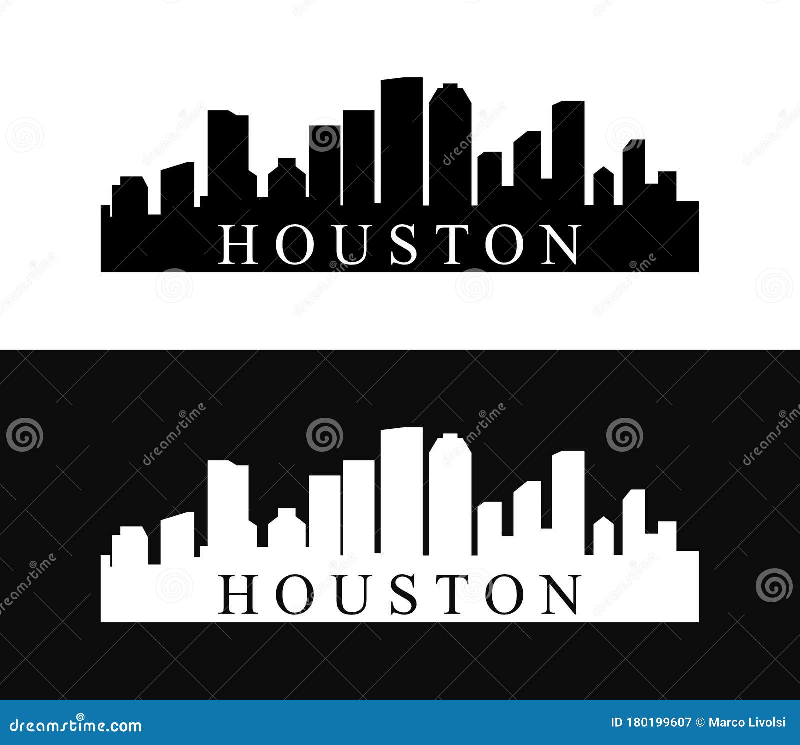 Houston Icon Illustrated in Vector on White Background Stock ...