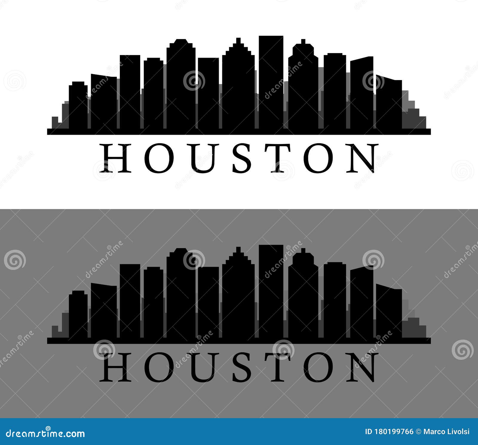 Houston Icon Illustrated in Vector on White Background Stock ...