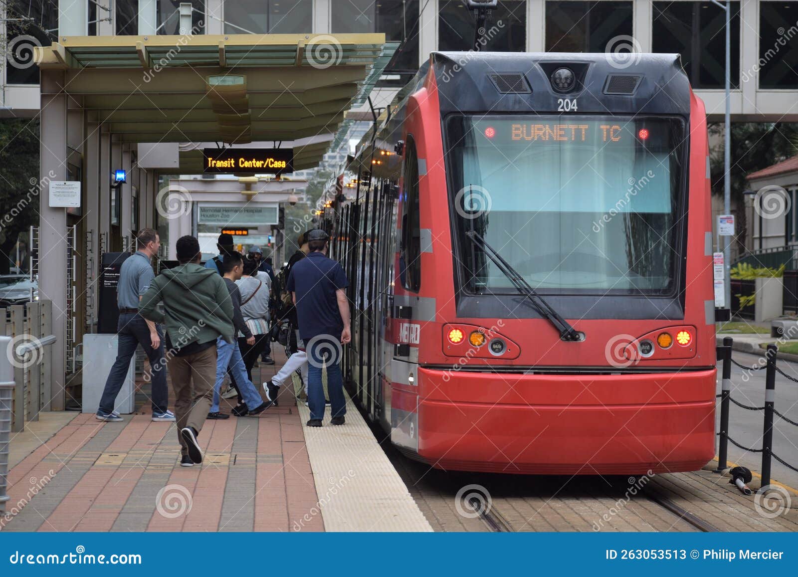 Houston Texan Commuter Runs To Catch Up with a Metro Train Editorial ...