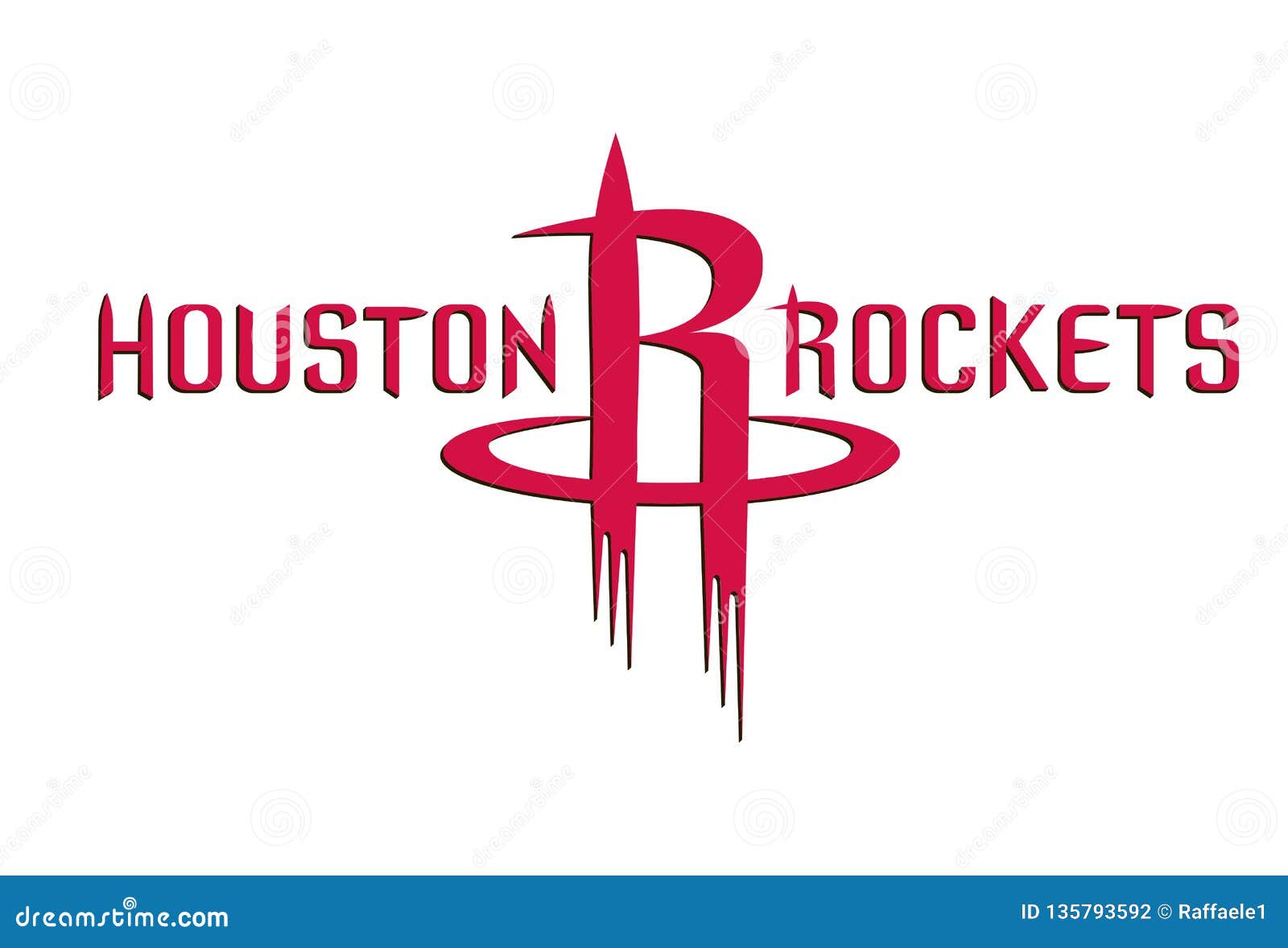 Houston Rockets Logo fotografía editorial. Ilustración de famoso ...