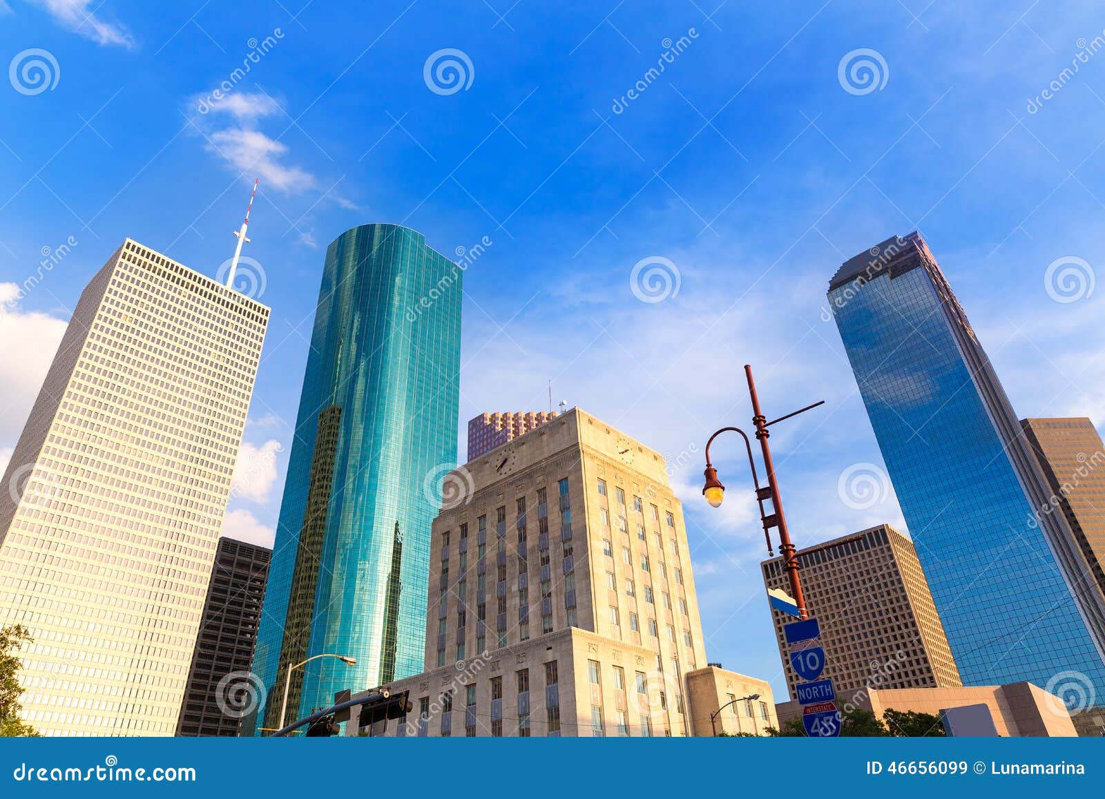 Houston Skyline North View in Texas US Stock Image - Image of county ...