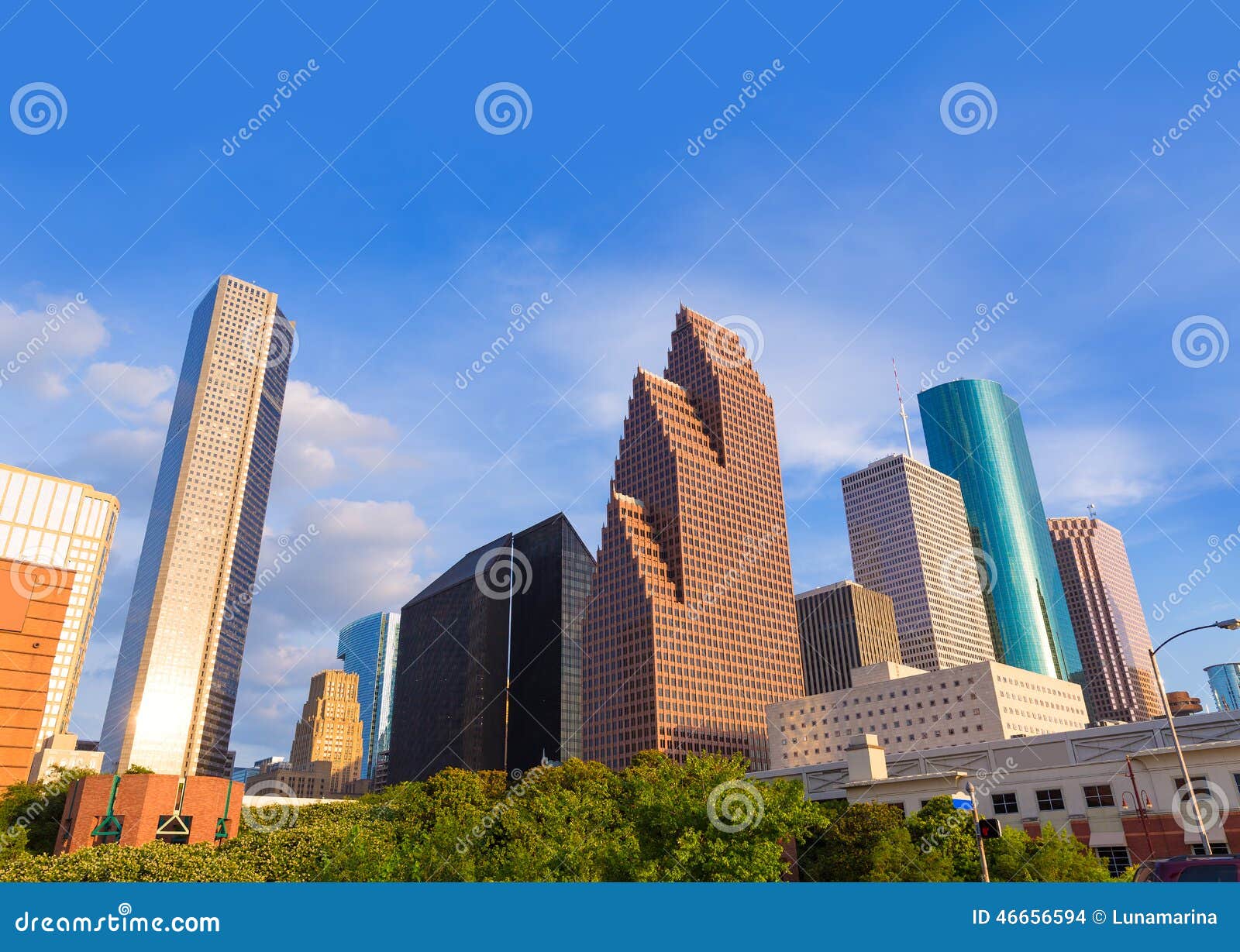 Houston Skyline North View in Texas US Stock Photo - Image of harris ...