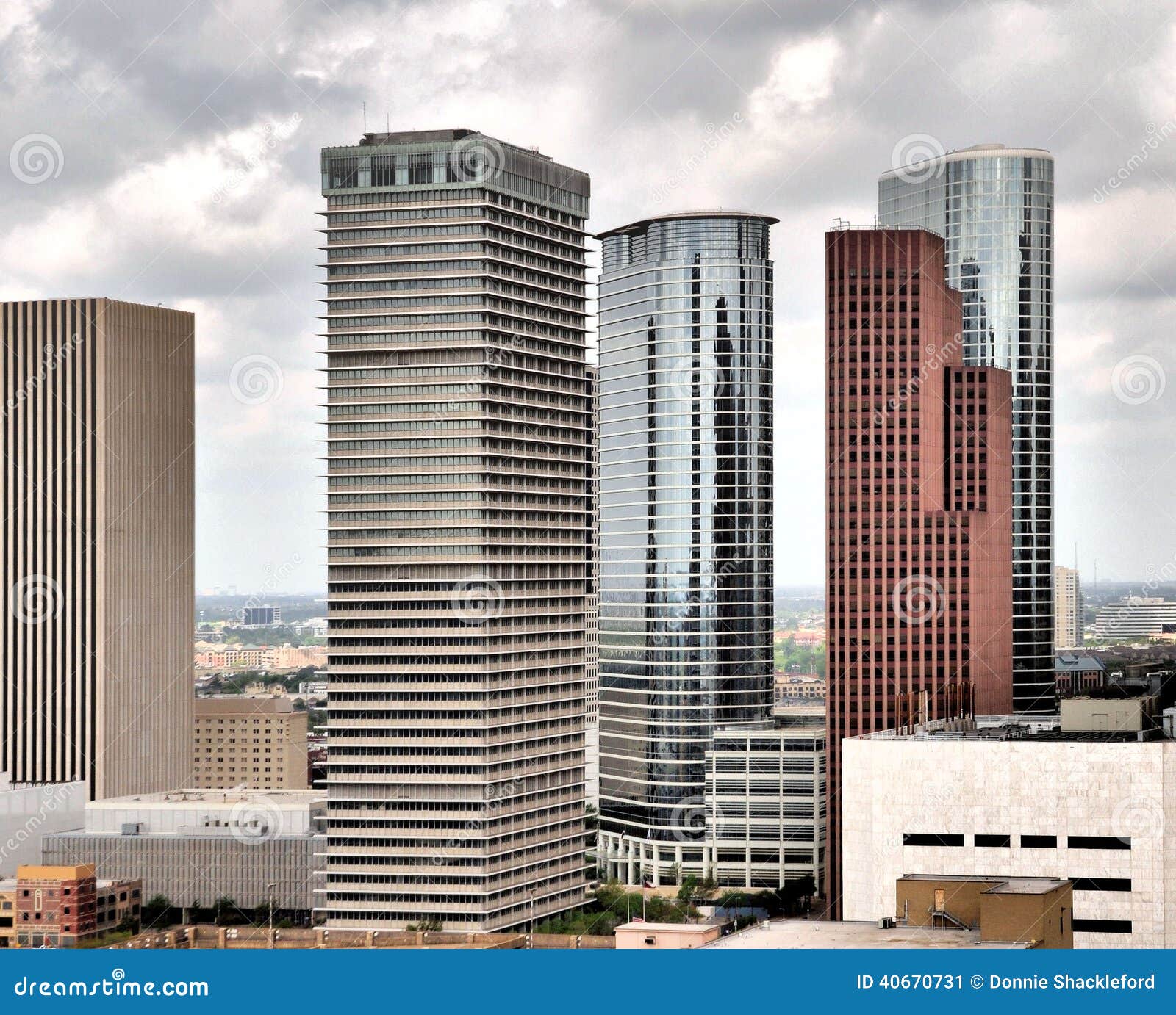 Houston Skyline stock image. Image of skyscraper, facade - 40670731