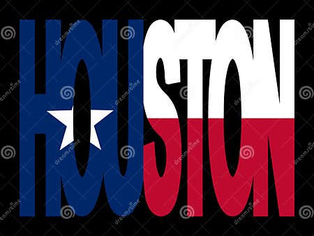 Houston with Texan flag stock vector. Illustration of houston - 4211961