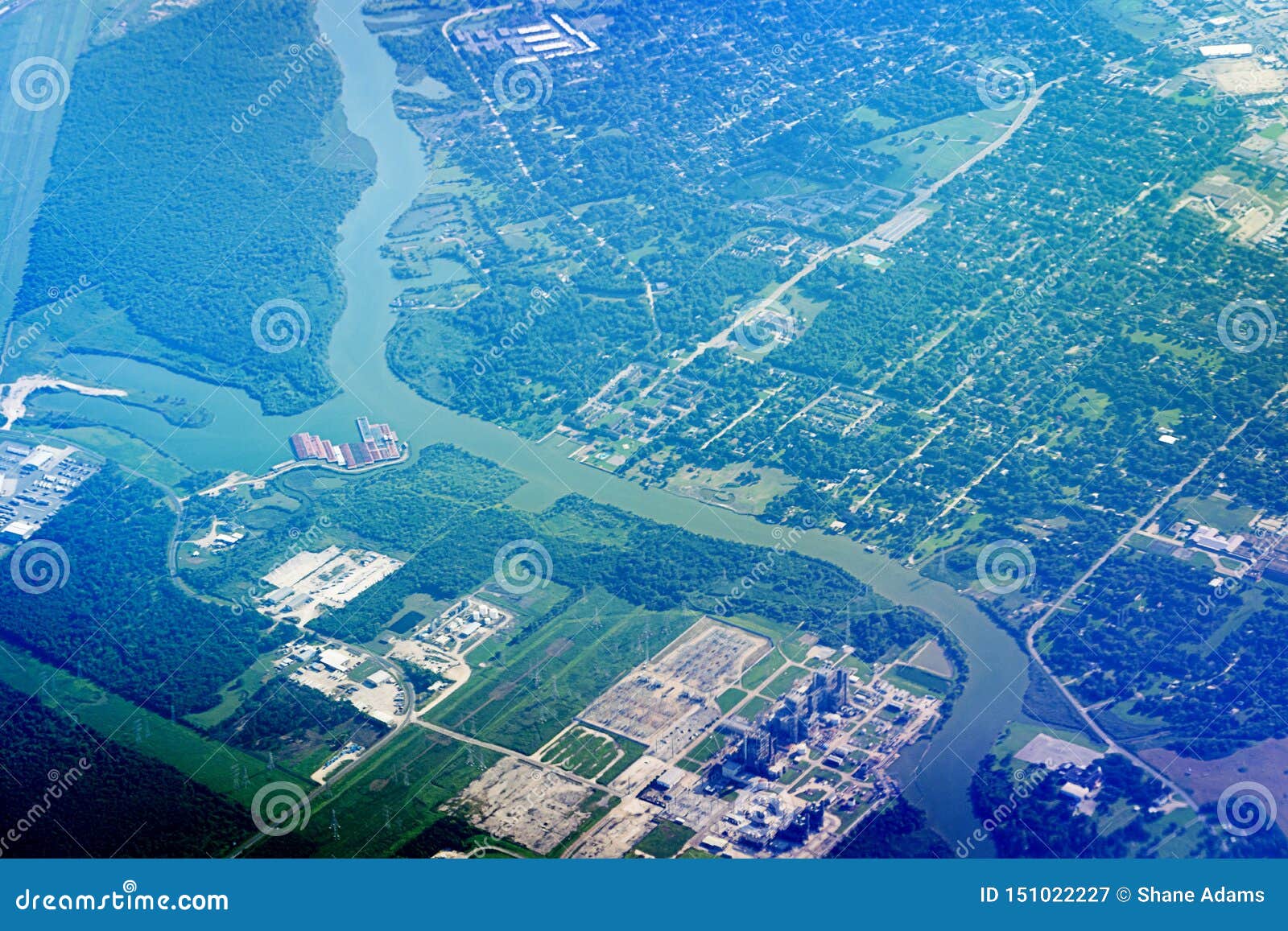 Houston, Texas Aerial stock image. Image of highway - 151022227