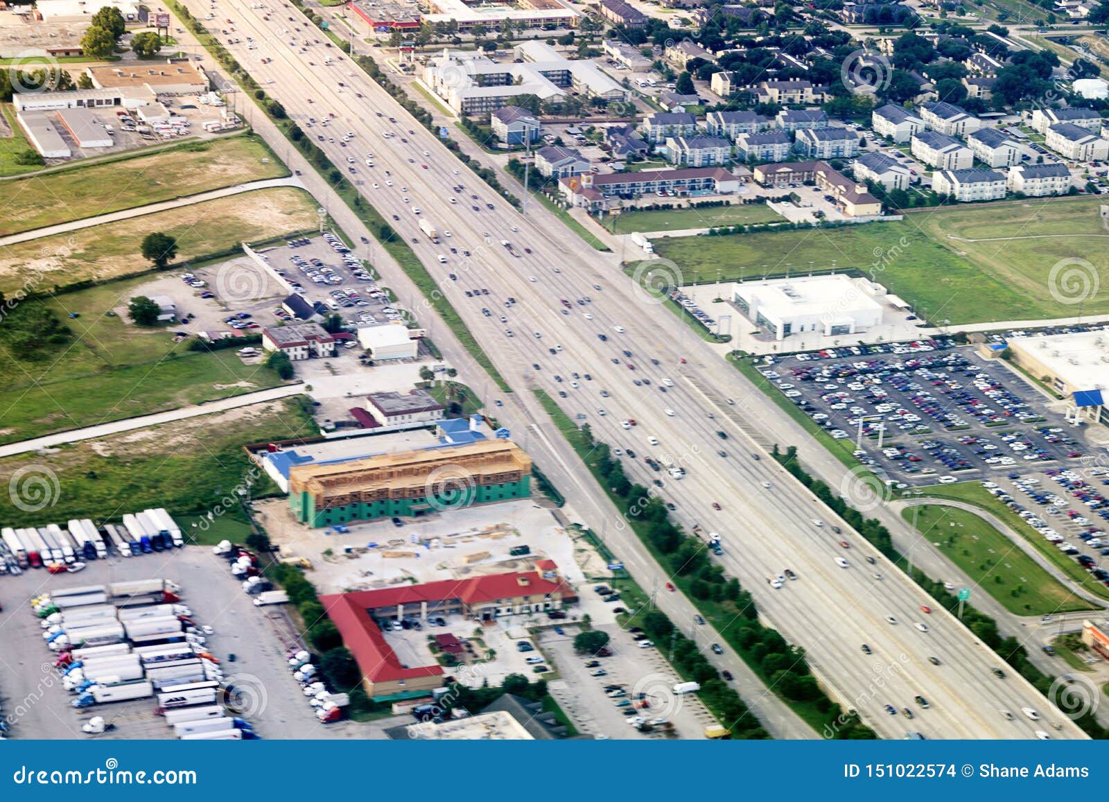 Houston, Texas Aerial stock photo. Image of road, architecture - 151022574