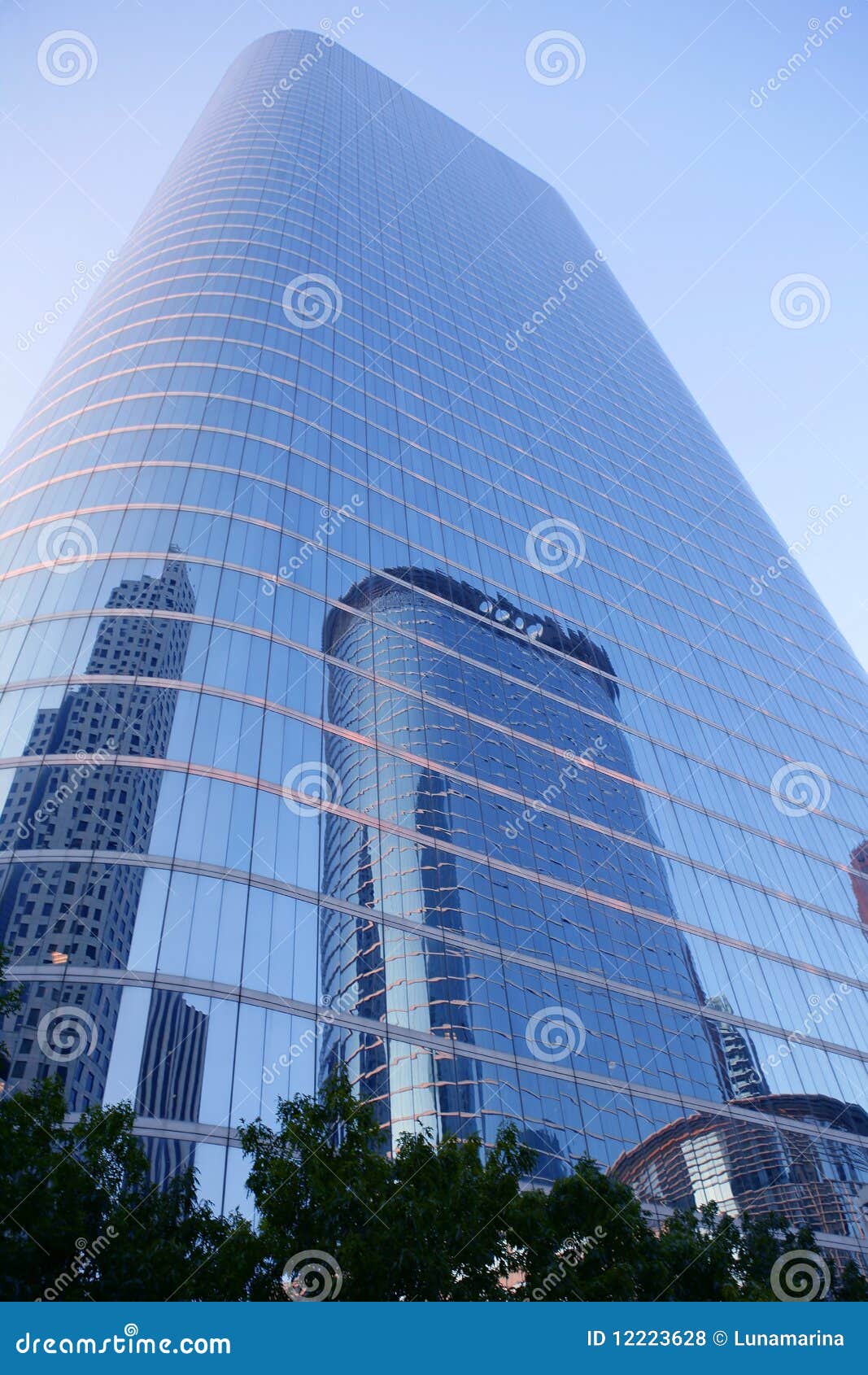Houston Texas Blue Buildings Skyscraper City Stock Photo - Image of ...