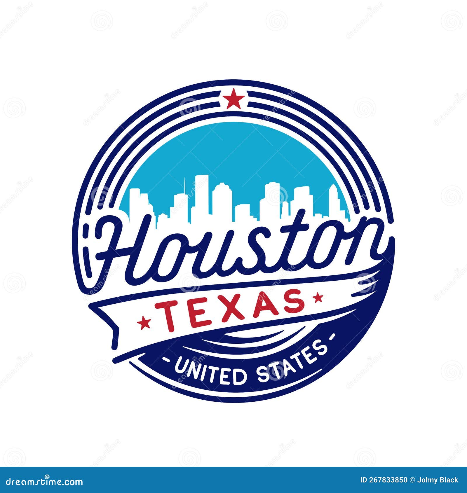 Houston, Texas Logotype. City of Houston Vector Design Template. Stock ...