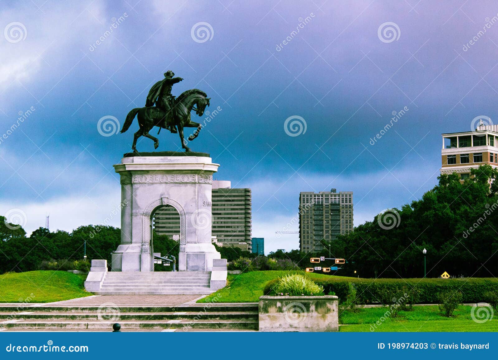 Houston Texas Monuments stock image. Image of city, downtown - 198974203