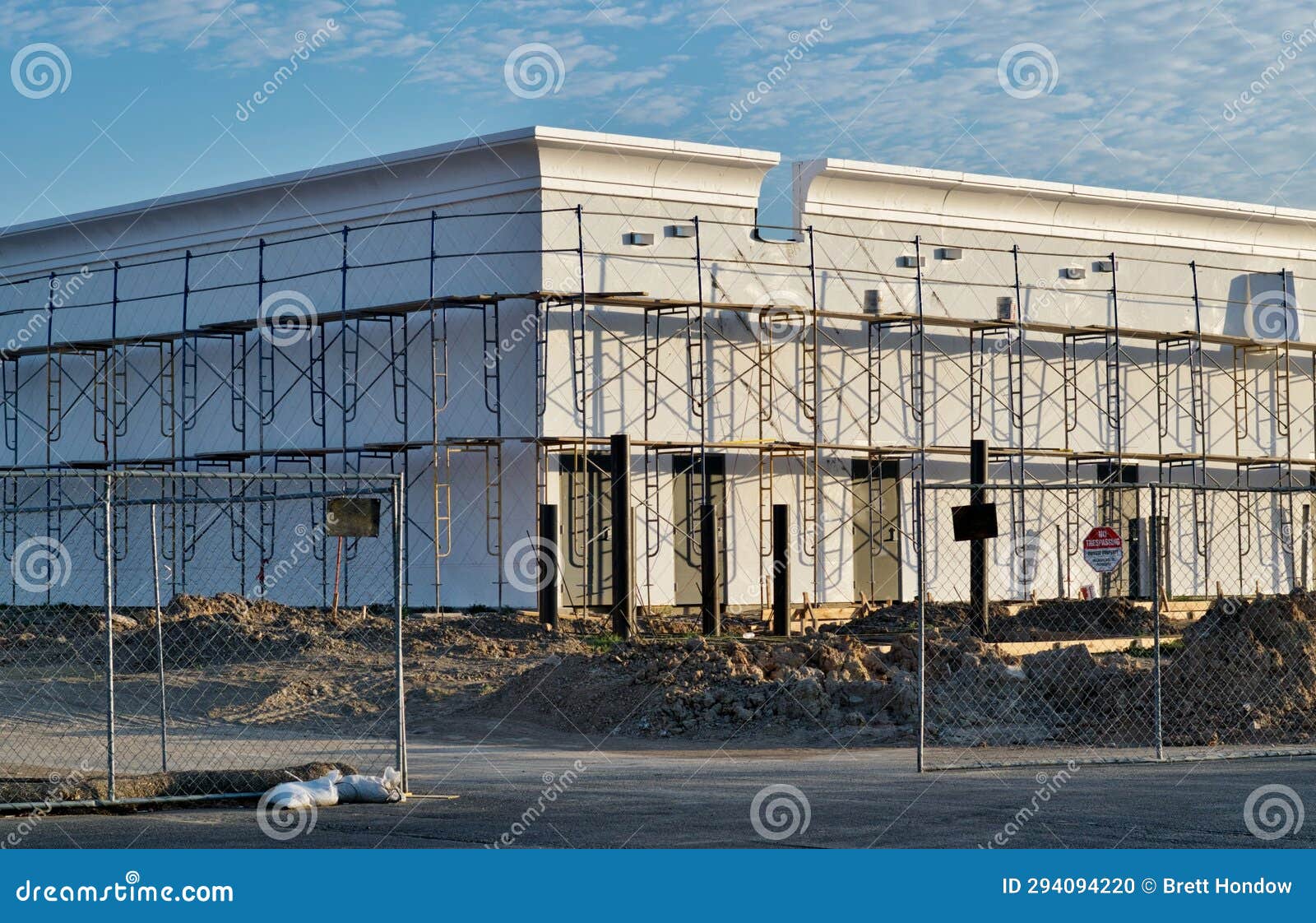 Construction in Progress of a Generic Multiple Story Building with ...