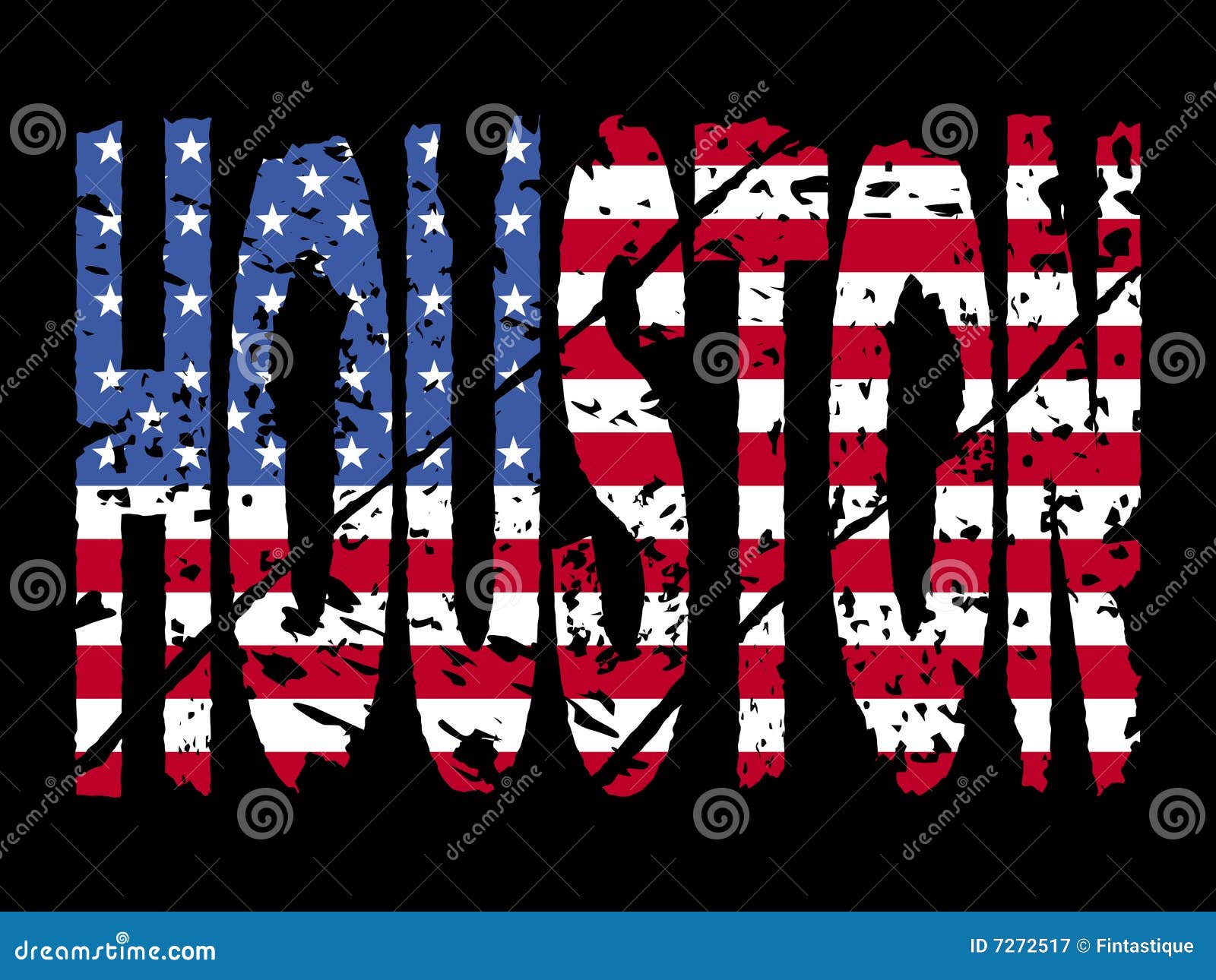 Houston text with flag stock vector. Illustration of america - 7272517