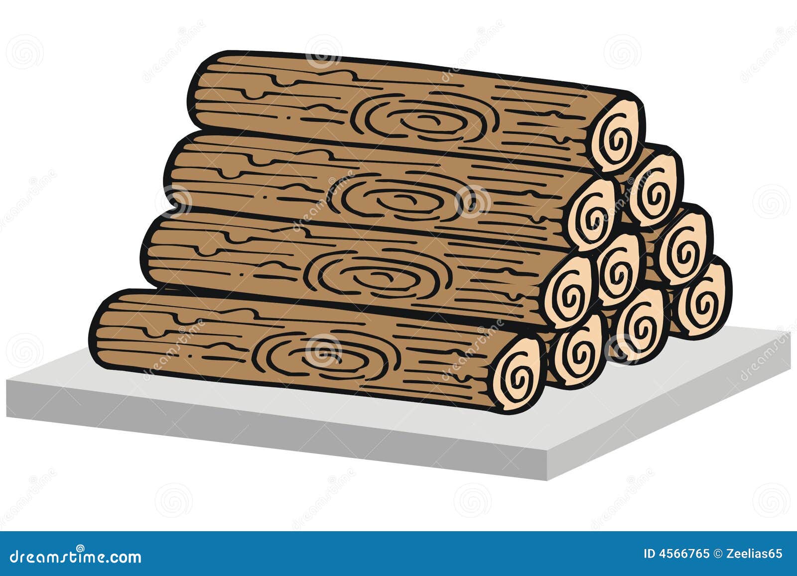 Hout vector illustratie. Illustration of beeldverhaal - 4566765