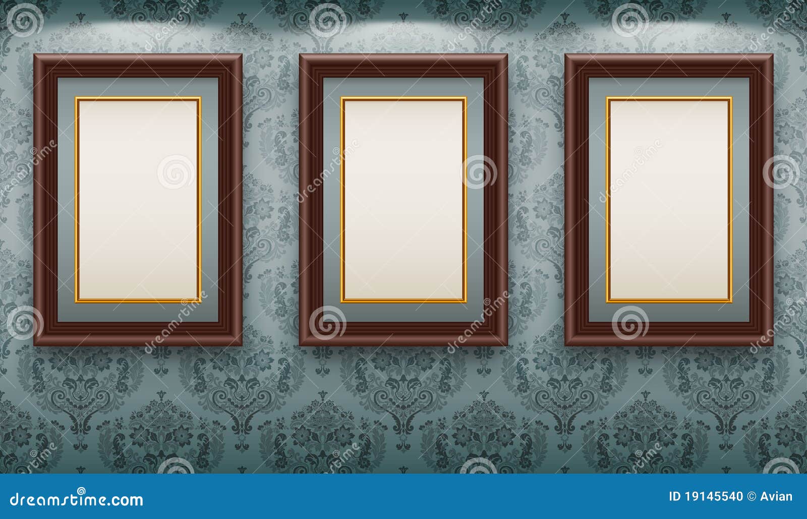 Houten frames op de muur. vector illustratie. Illustration of creatief ...