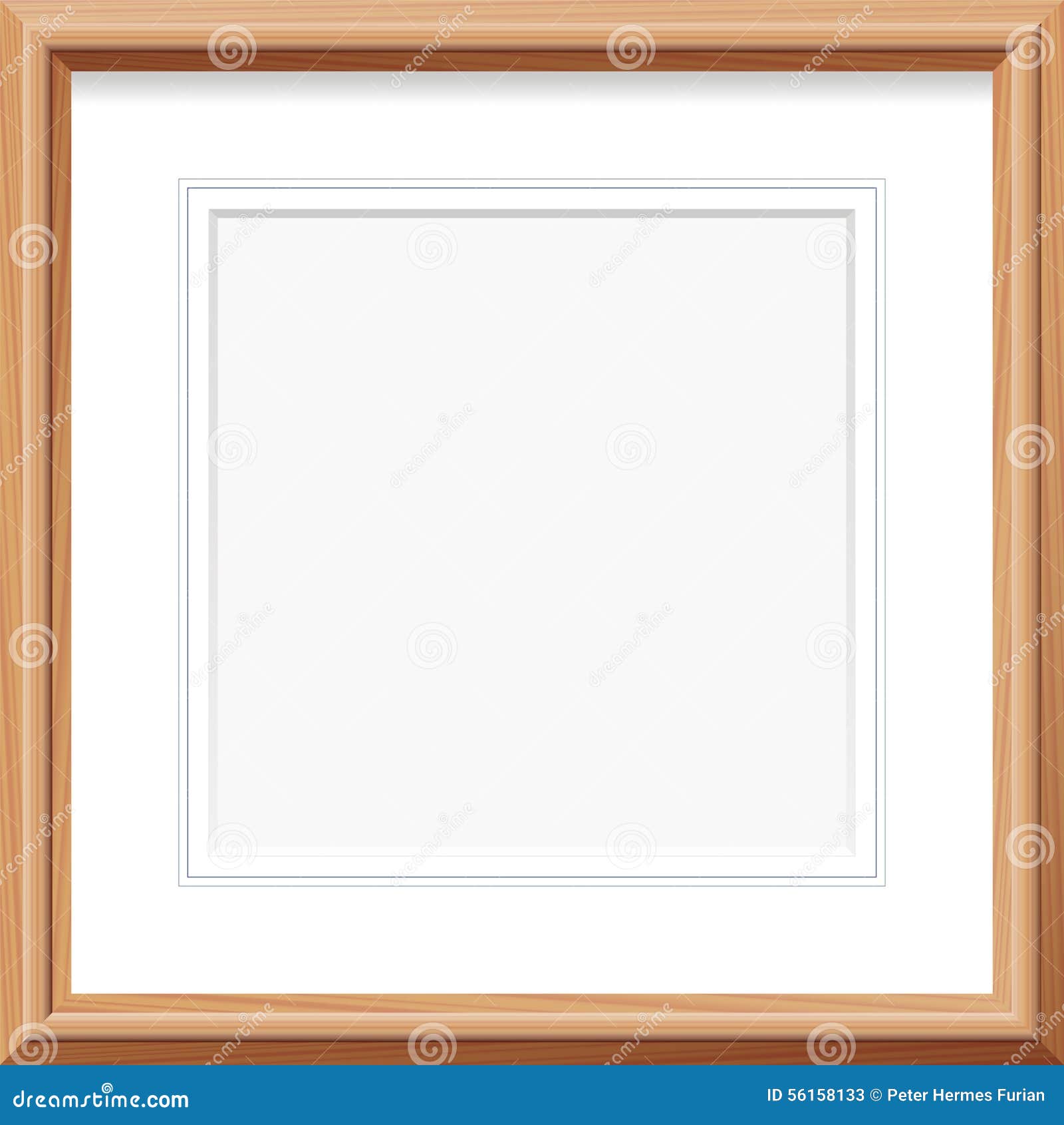 Houten Kader Vierkant Beeld Vector Illustratie - Illustration of ...