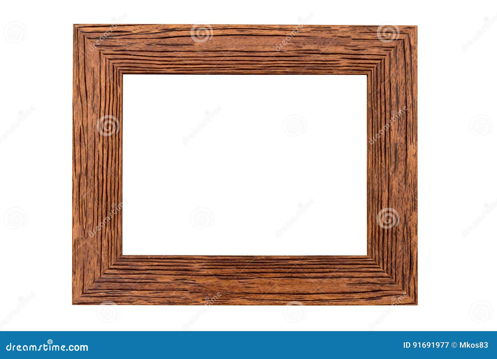 Houten Omlijsting Op Witte Achtergrond Stock Afbeelding - Image of ...