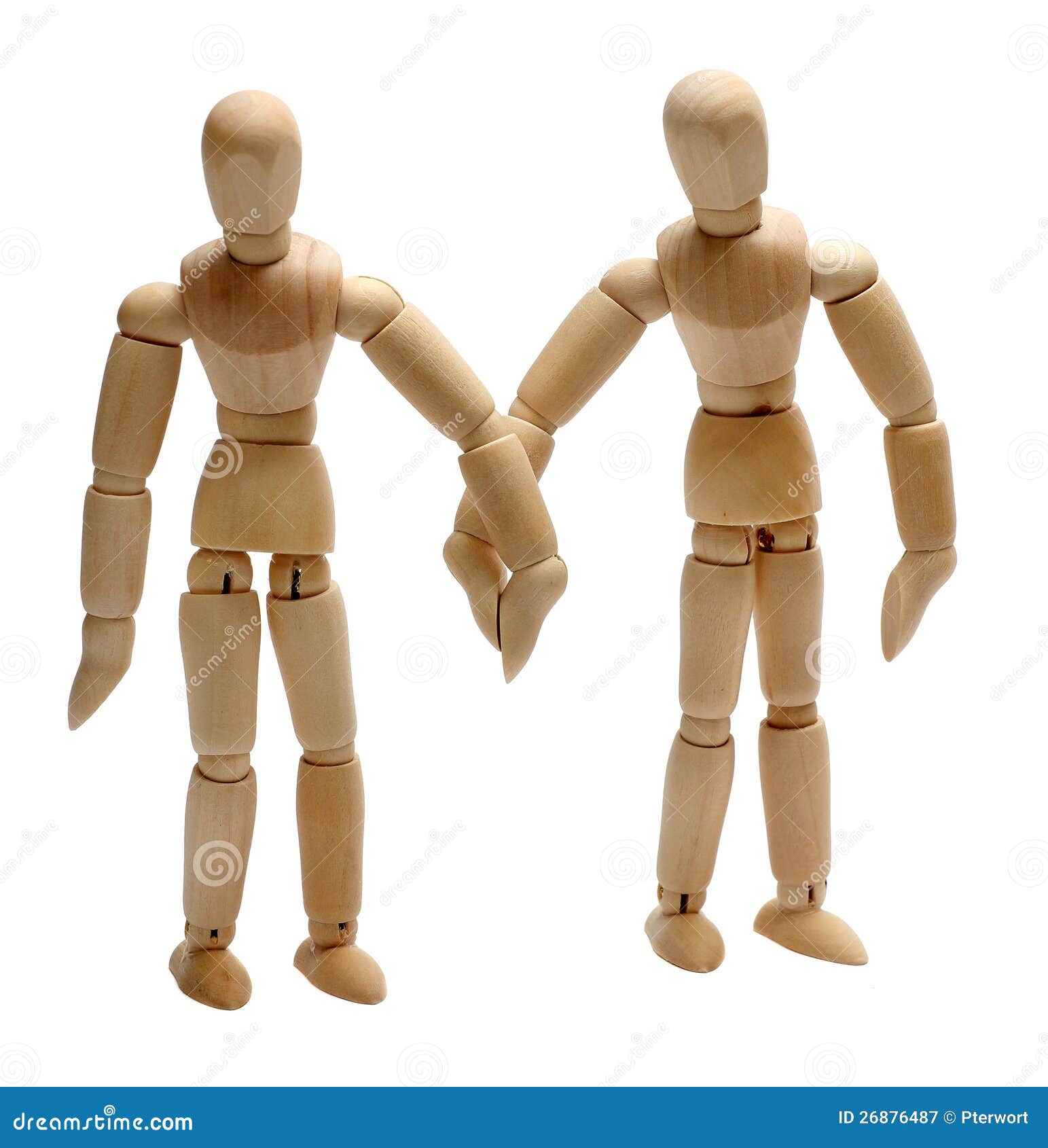 Houten pop twee in liefde stock afbeelding. Image of hout - 26876487