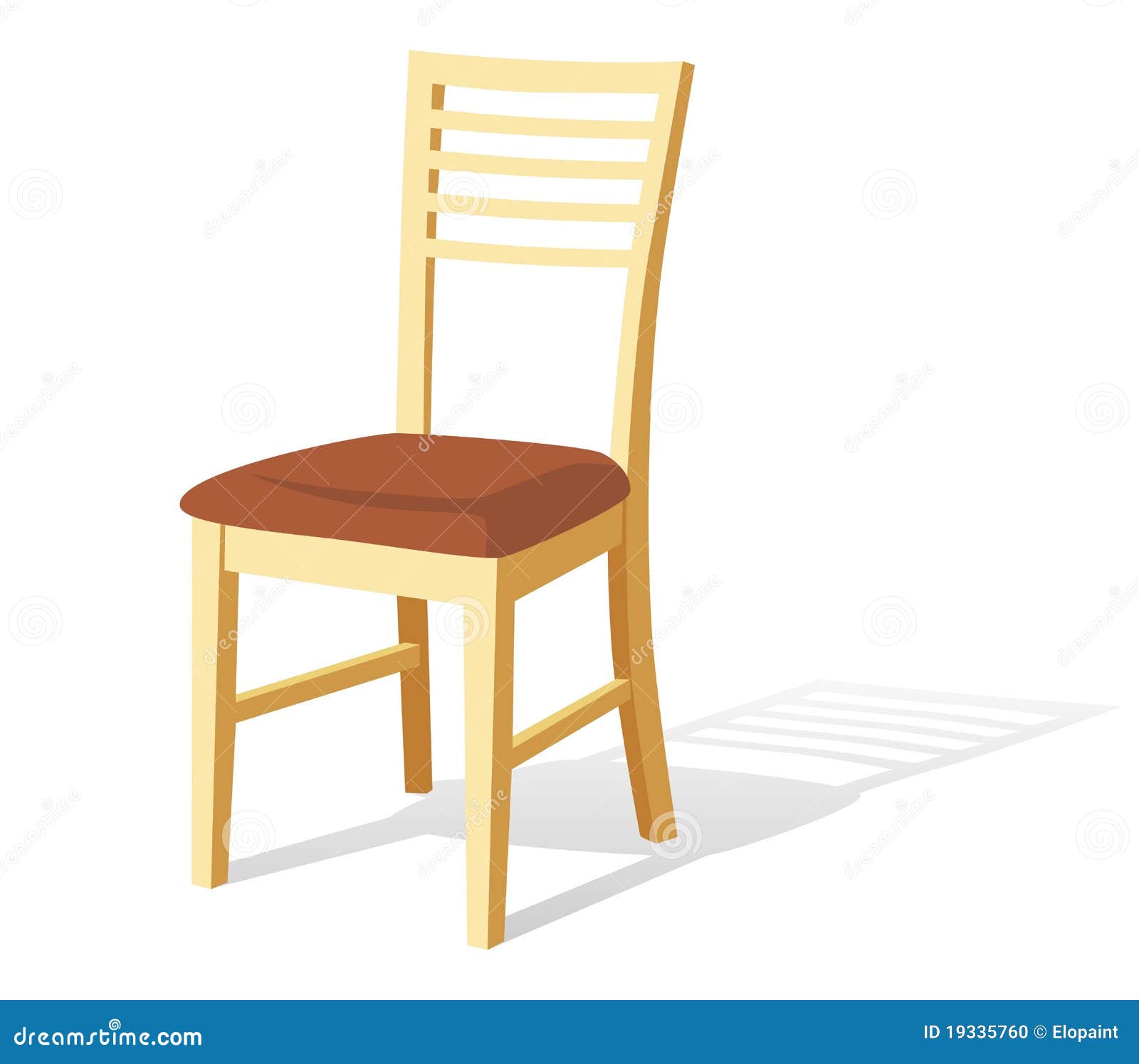 Houten stoel vector illustratie. Illustration of hout - 19335760