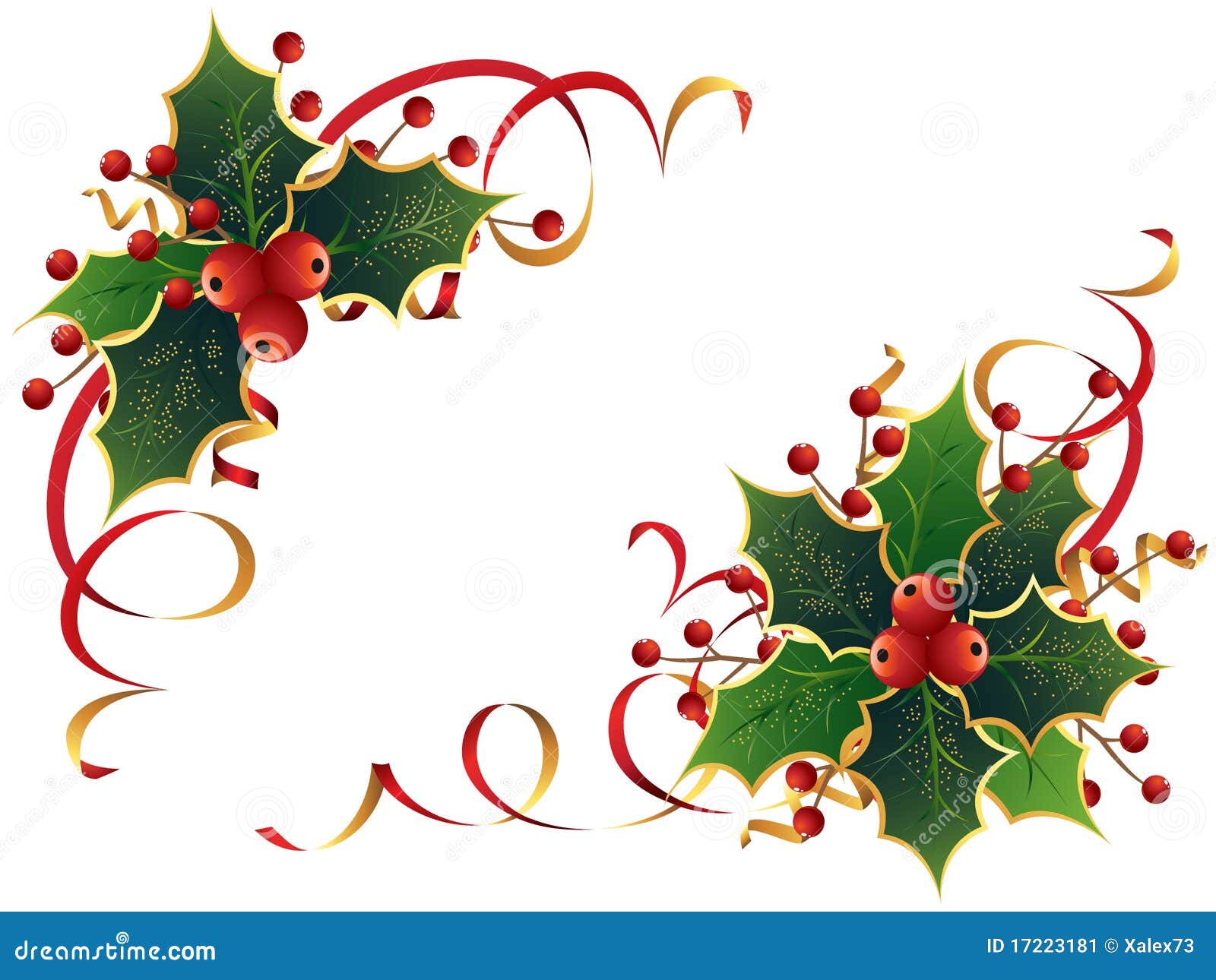 Houx de Noël illustration de vecteur. Illustration du illustration ...