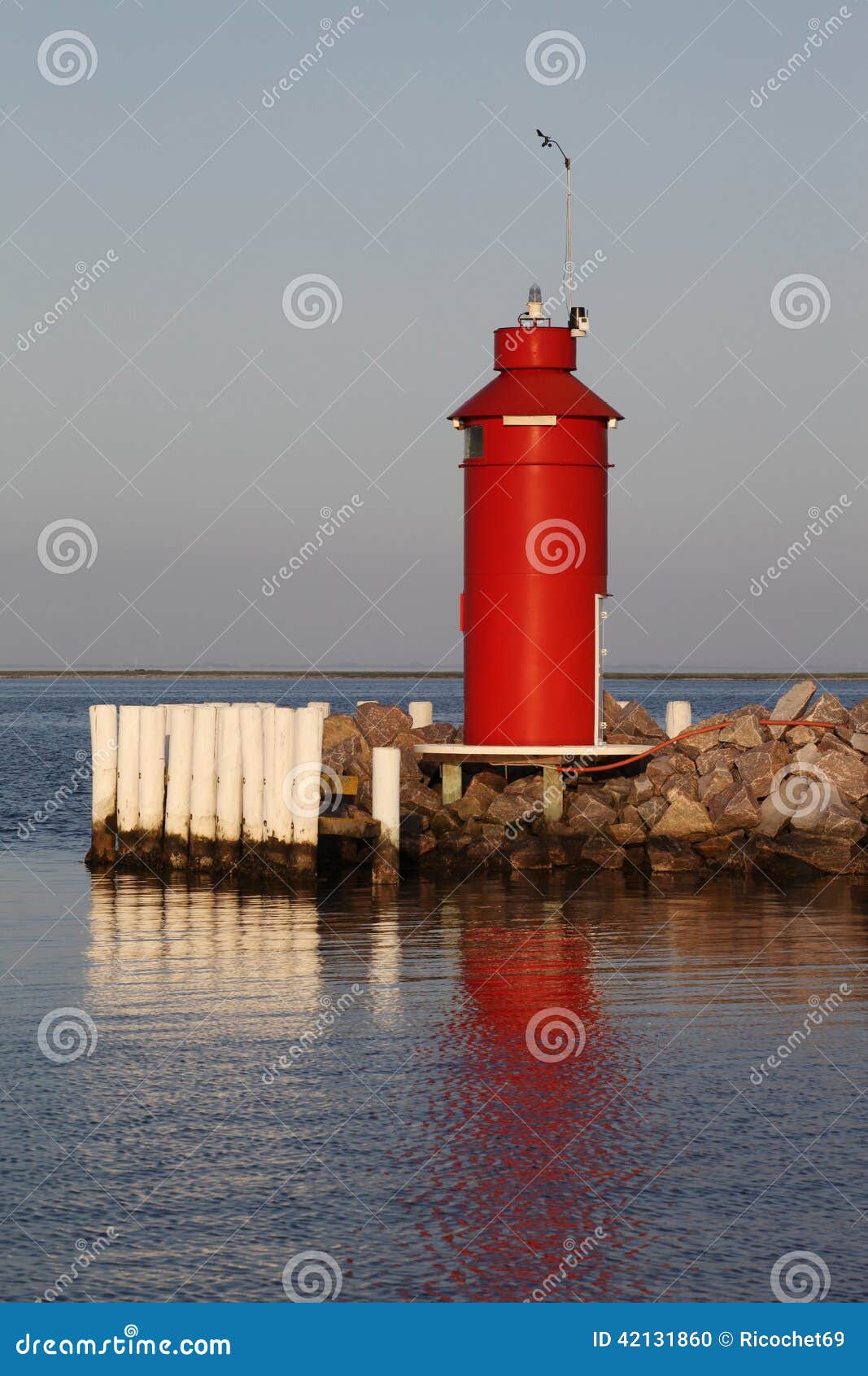 Hou lighthouse in Denmark stock photo. Image of fisherman - 42131860