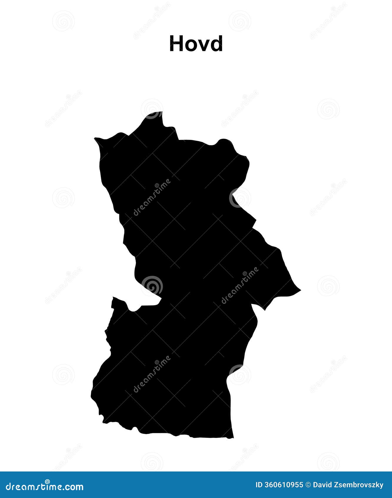 Hovd outline map stock illustration. Illustration of isolated - 360610955