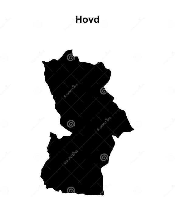 Hovd outline map stock illustration. Illustration of isolated - 360610955