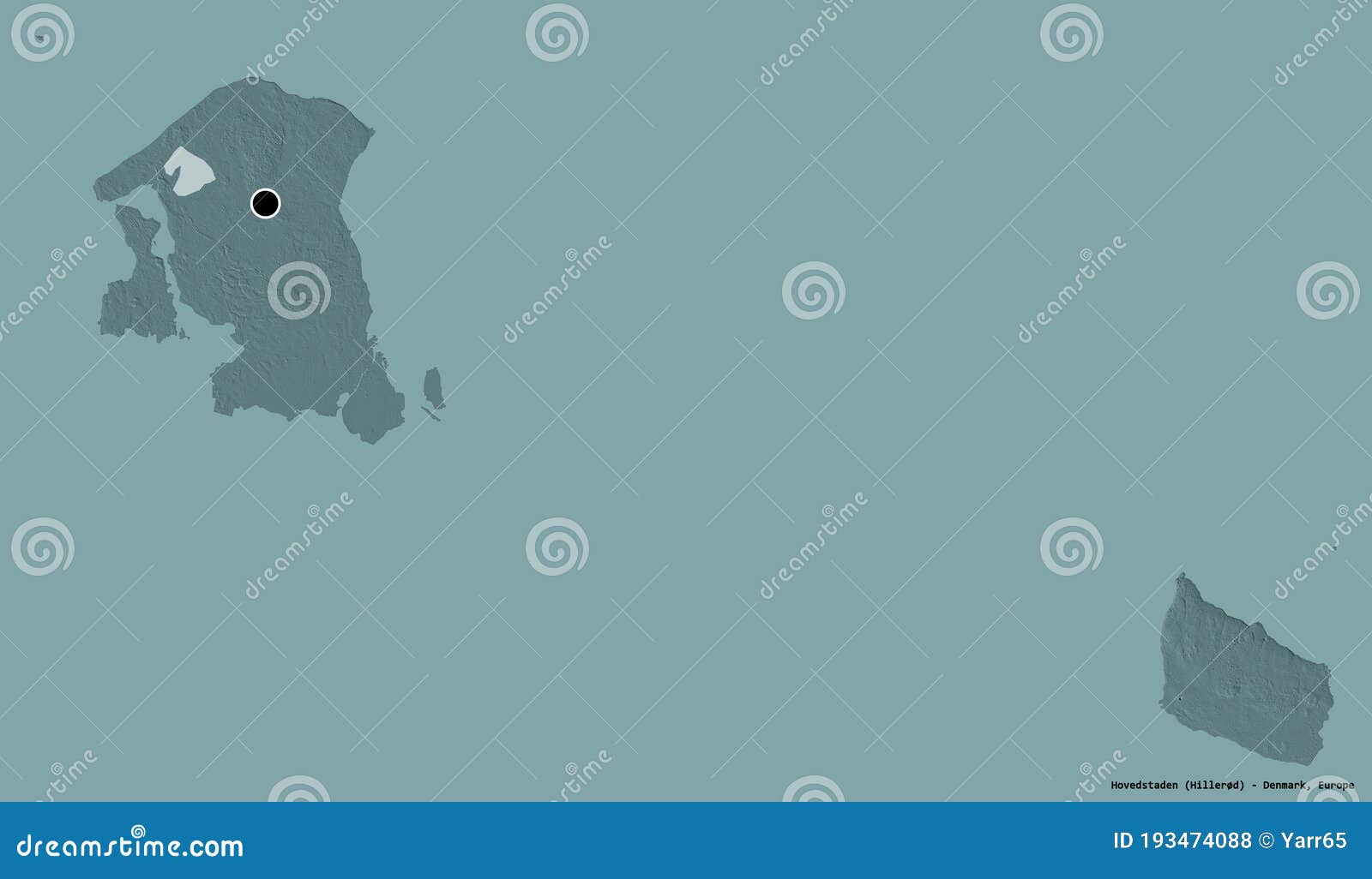 Hovedstaden, Region of Denmark, on Solid. Administrative Stock ...