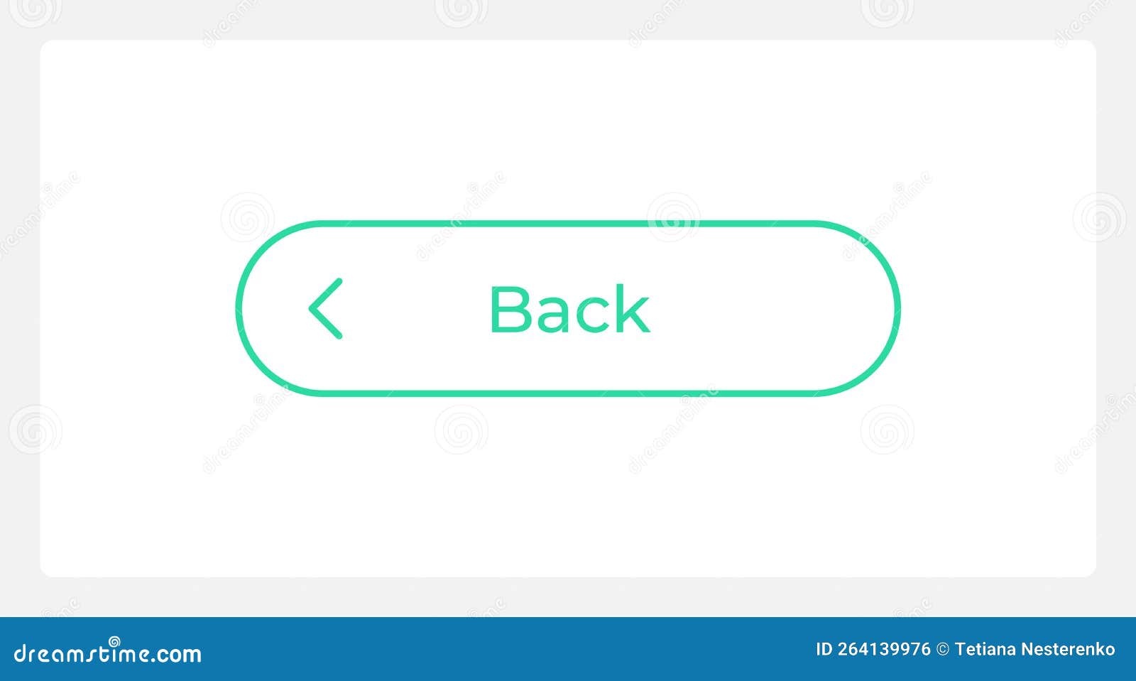 Hover Back Button UI Element Template Stock Vector - Illustration of graphic, statistics: 264139976
