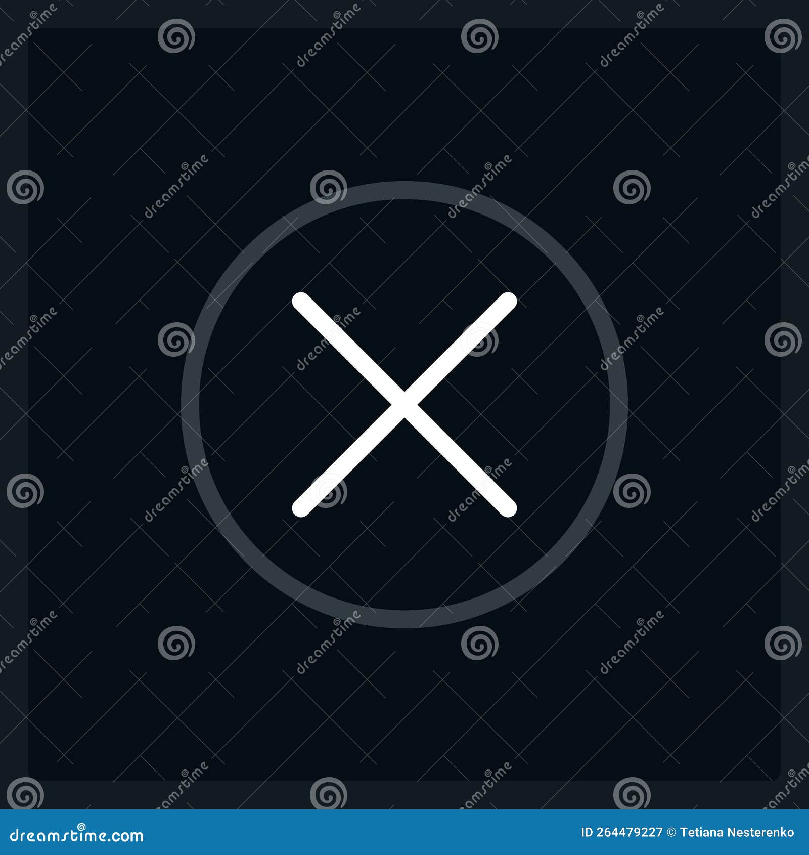 Hover Cancel Button Ui Element Template Stock Vector Illustration Of Wrong Cross 264479227