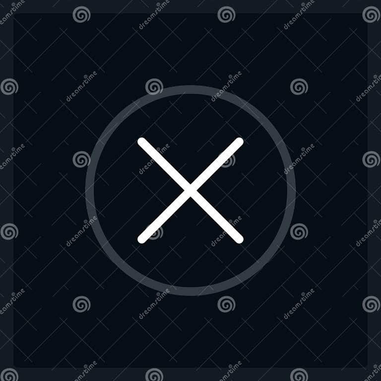 Hover Cancel Button UI Element Template Stock Vector - Illustration of ...