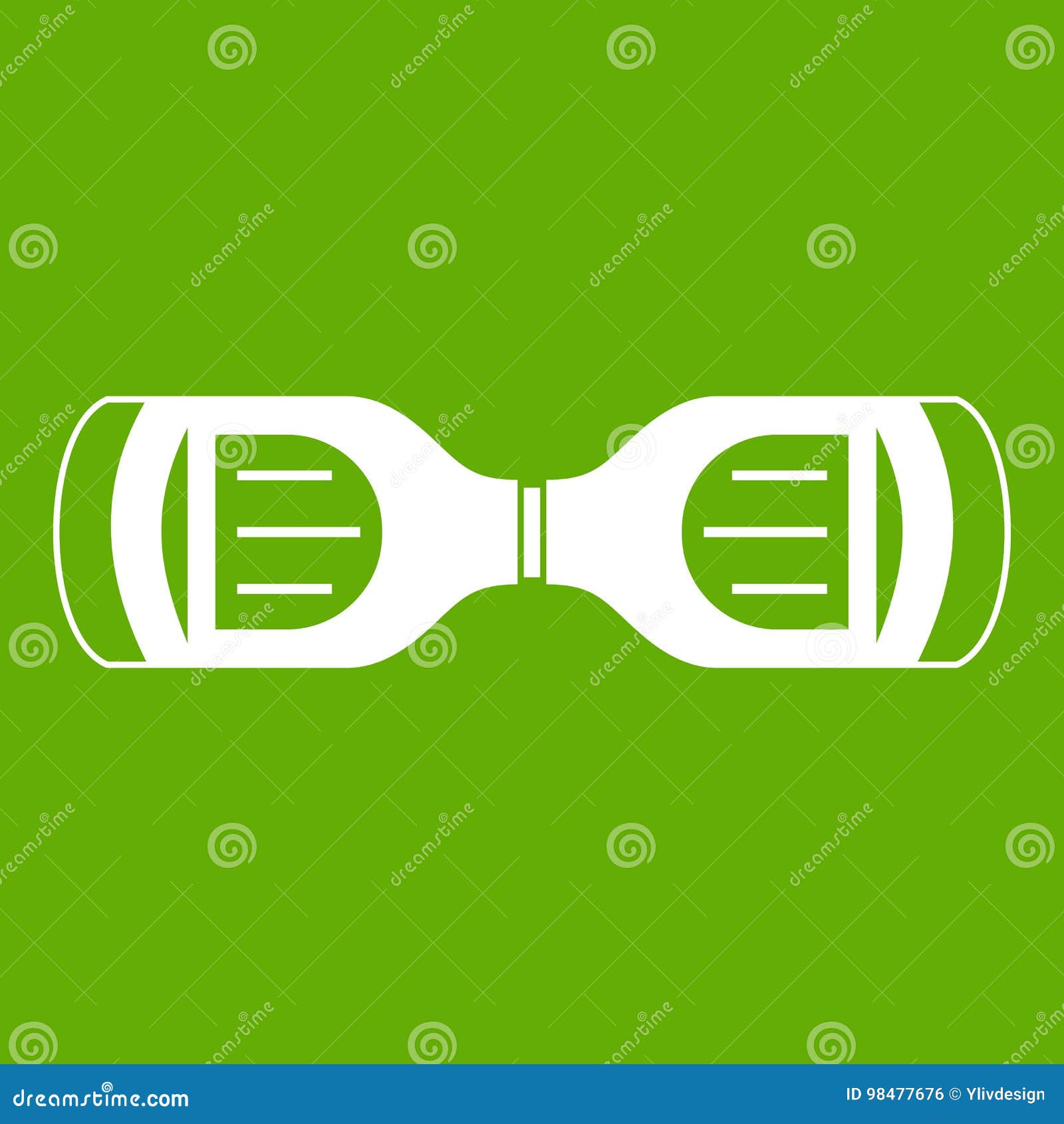 Hoverboard Gyro Pod Top View Icon Green Stock Vector - Illustration of ...