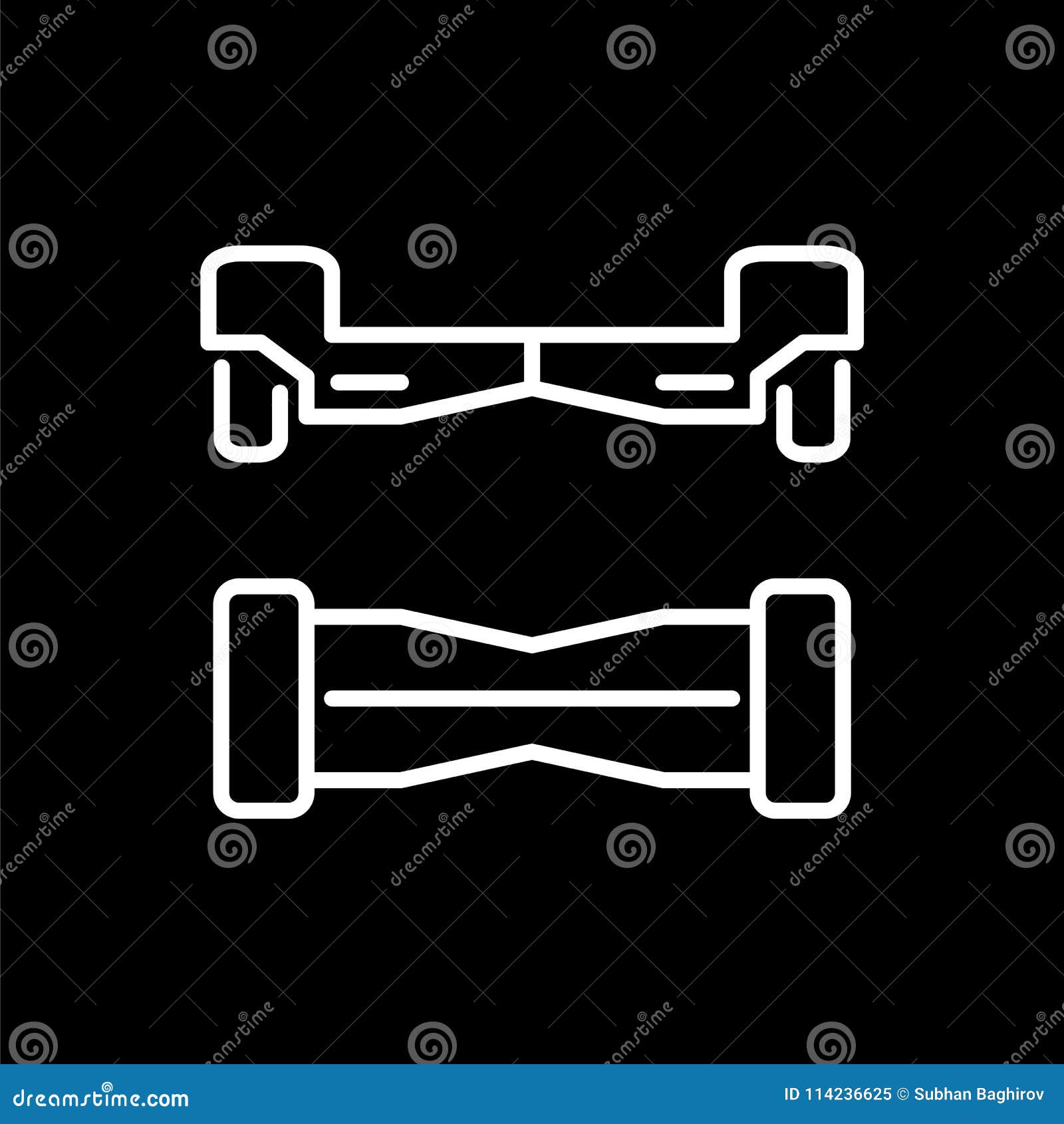 Hoverboard Icon Simple Flat Style Vector Illustration Stock Vector - Illustration of balance ...