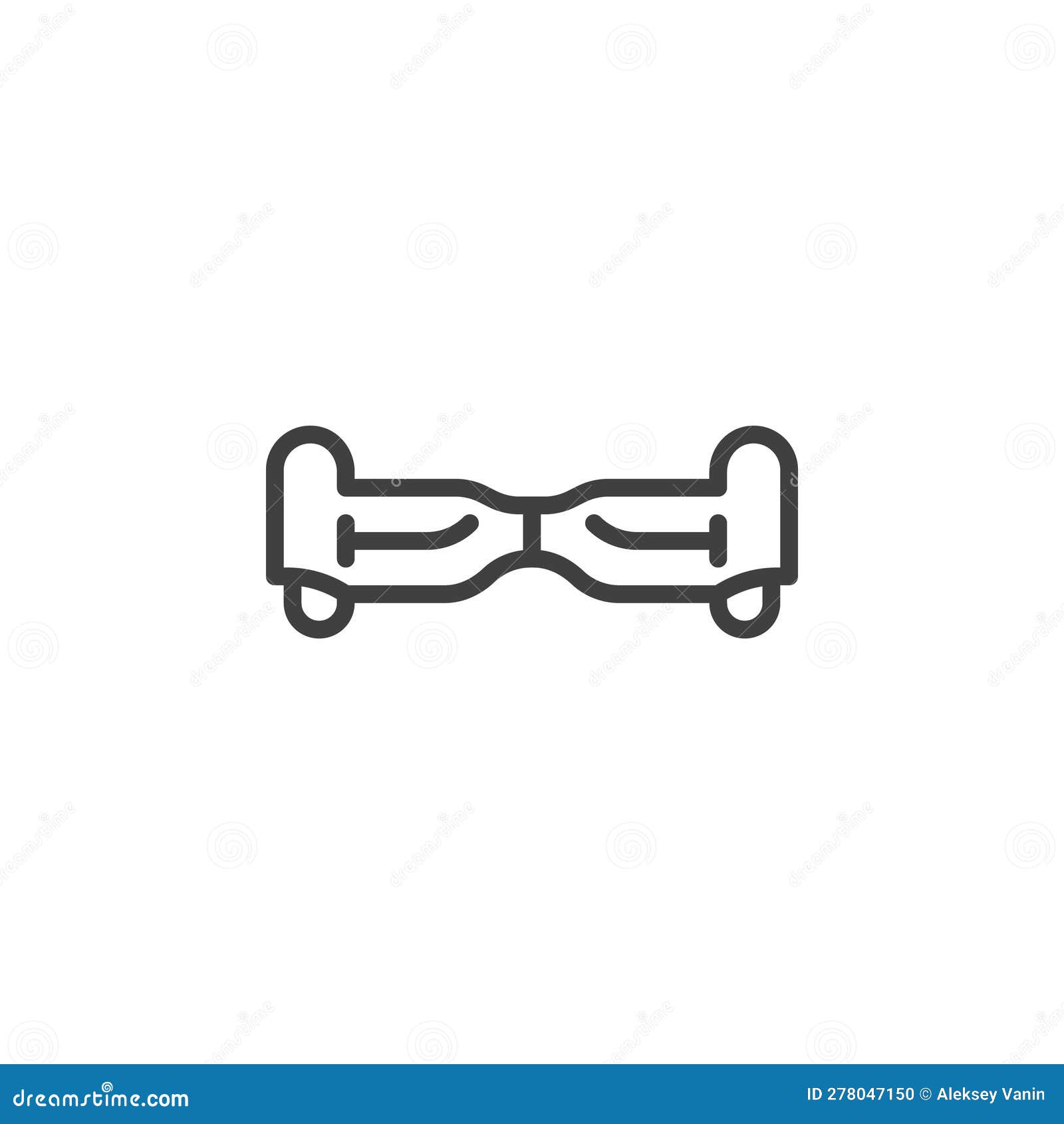 Hoverboard Line And Solid Icon, Electric Transport Concept, Gyroscooter ...