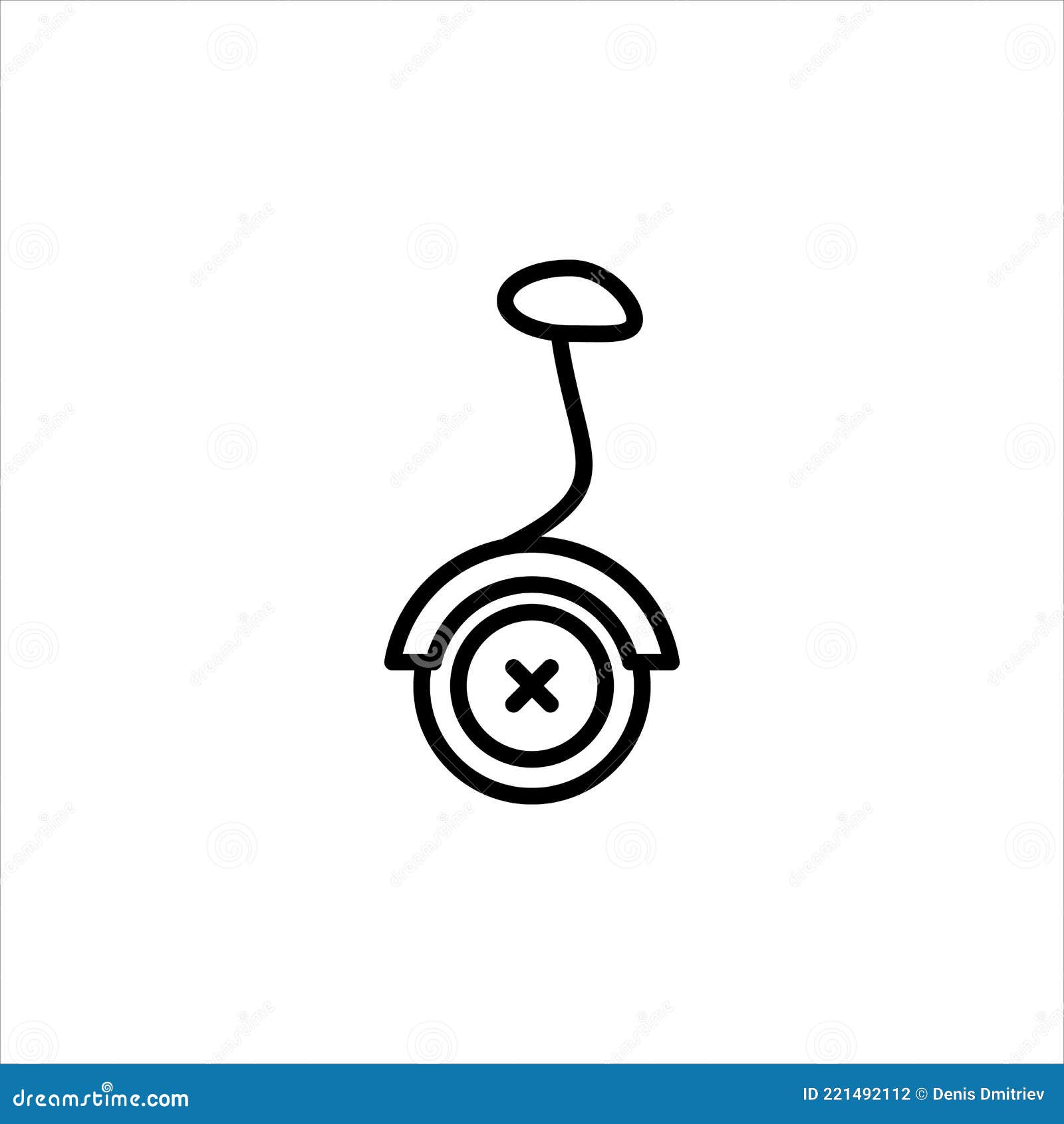 Hoverboard Line Icon in a Simple Style. Vector Sign in a Simple Style ...