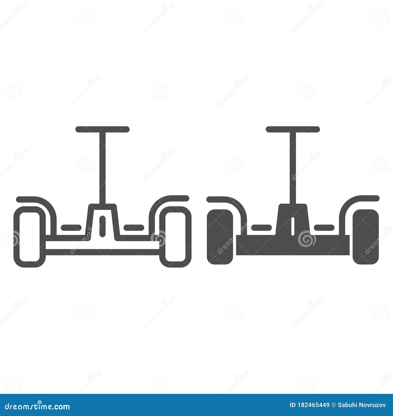 Hoverboard Line And Solid Icon, Innovation Transport Symbol, Self ...