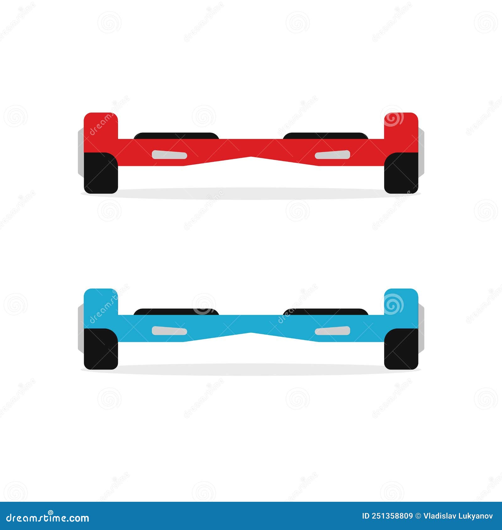 Hoverboard Scooter Vector Flat Isolated Or Electric Hover Balance Board ...