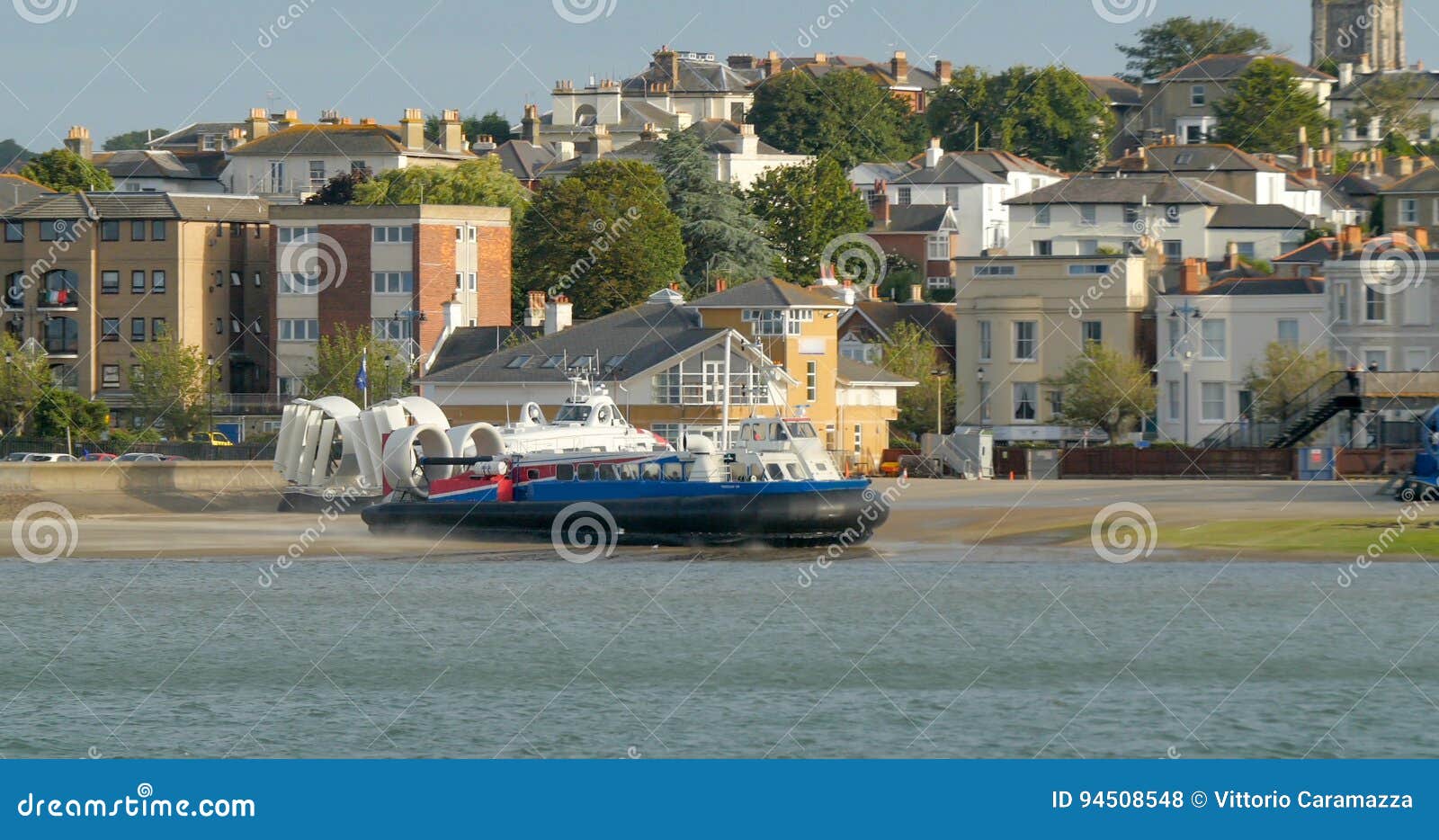 Hovercraft Boat Arriving in Ryde, Isle of Wight Stock Photo - Image of ...
