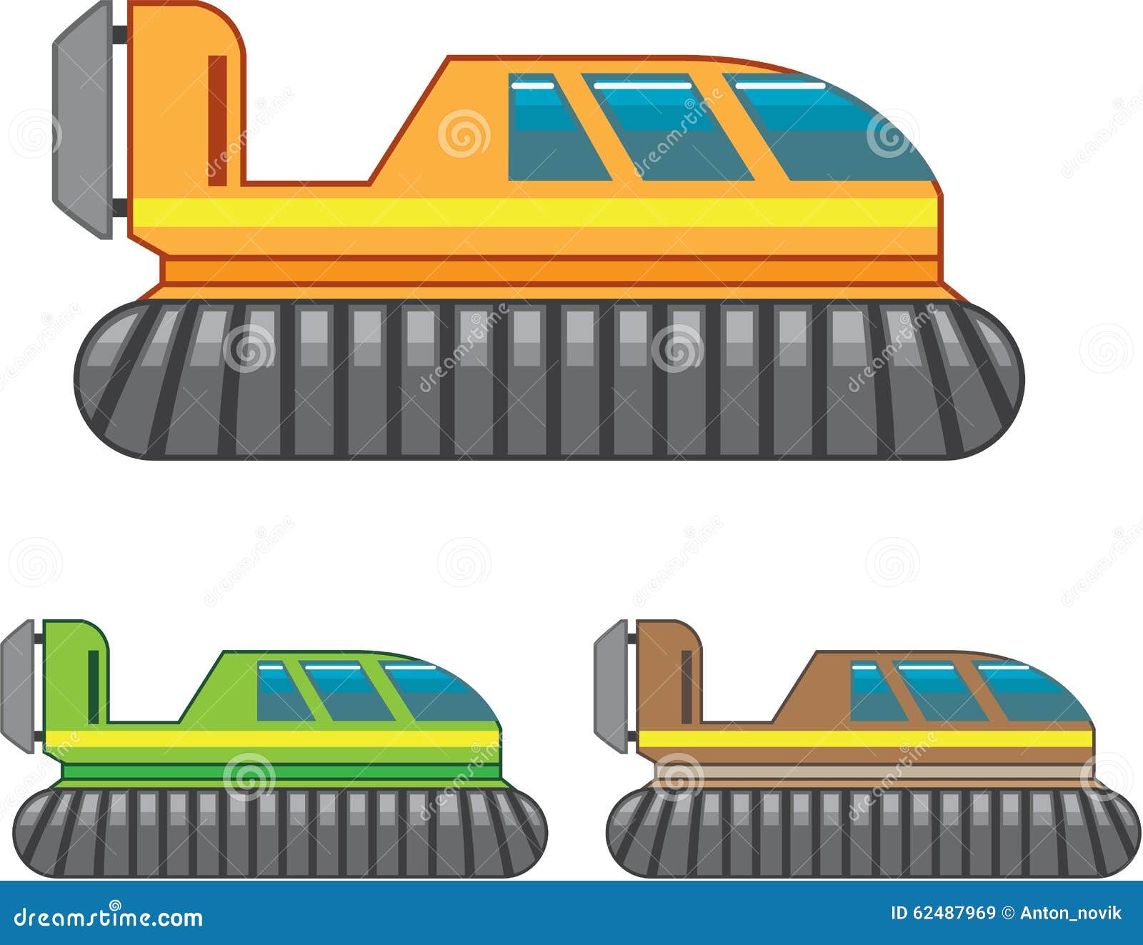 Hovercraft illustration stock vector. Illustration of hover - 62487969