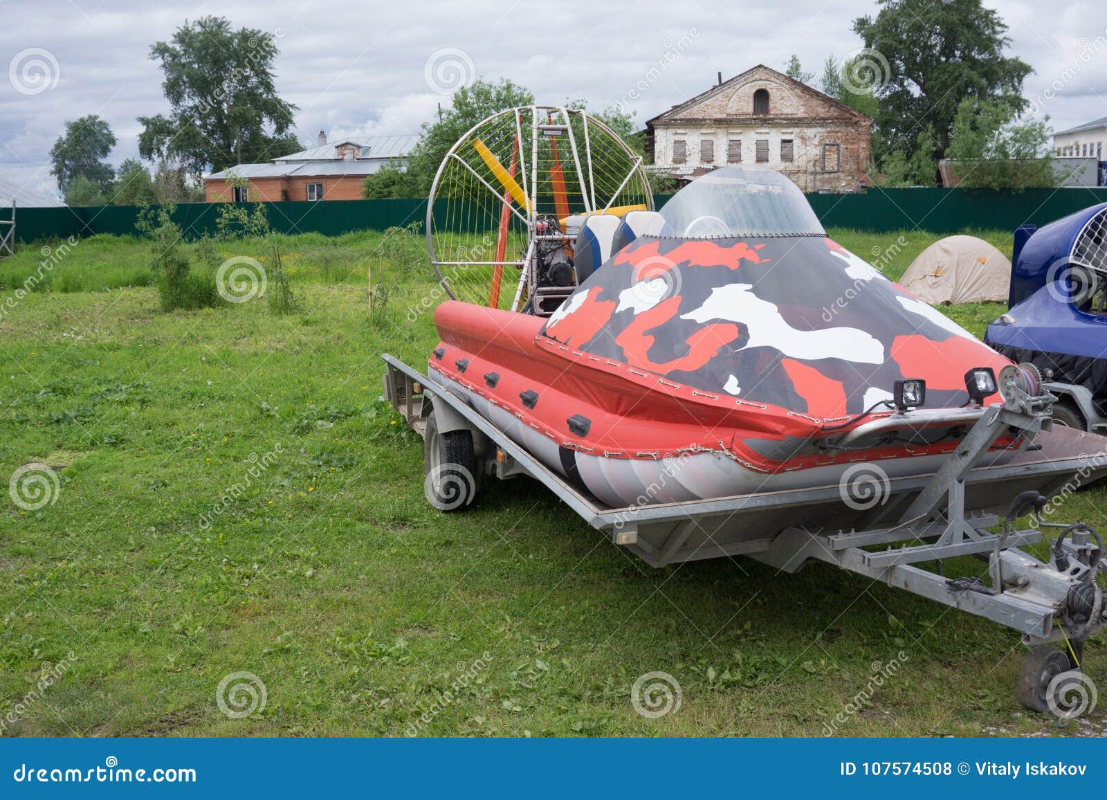 The Hovercraft Is In The Machine Trailer Royalty-Free Stock Image ...
