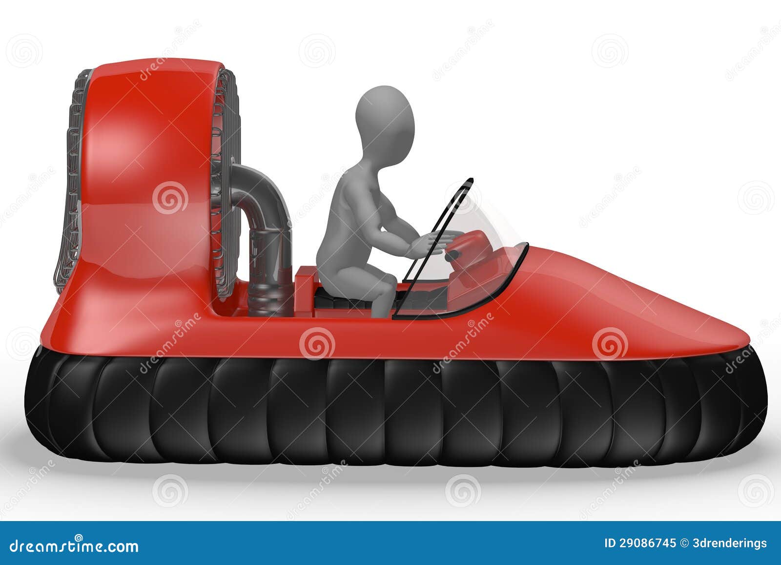 Cartoon Man In Hovercraft Stock Photography | CartoonDealer.com #30989288