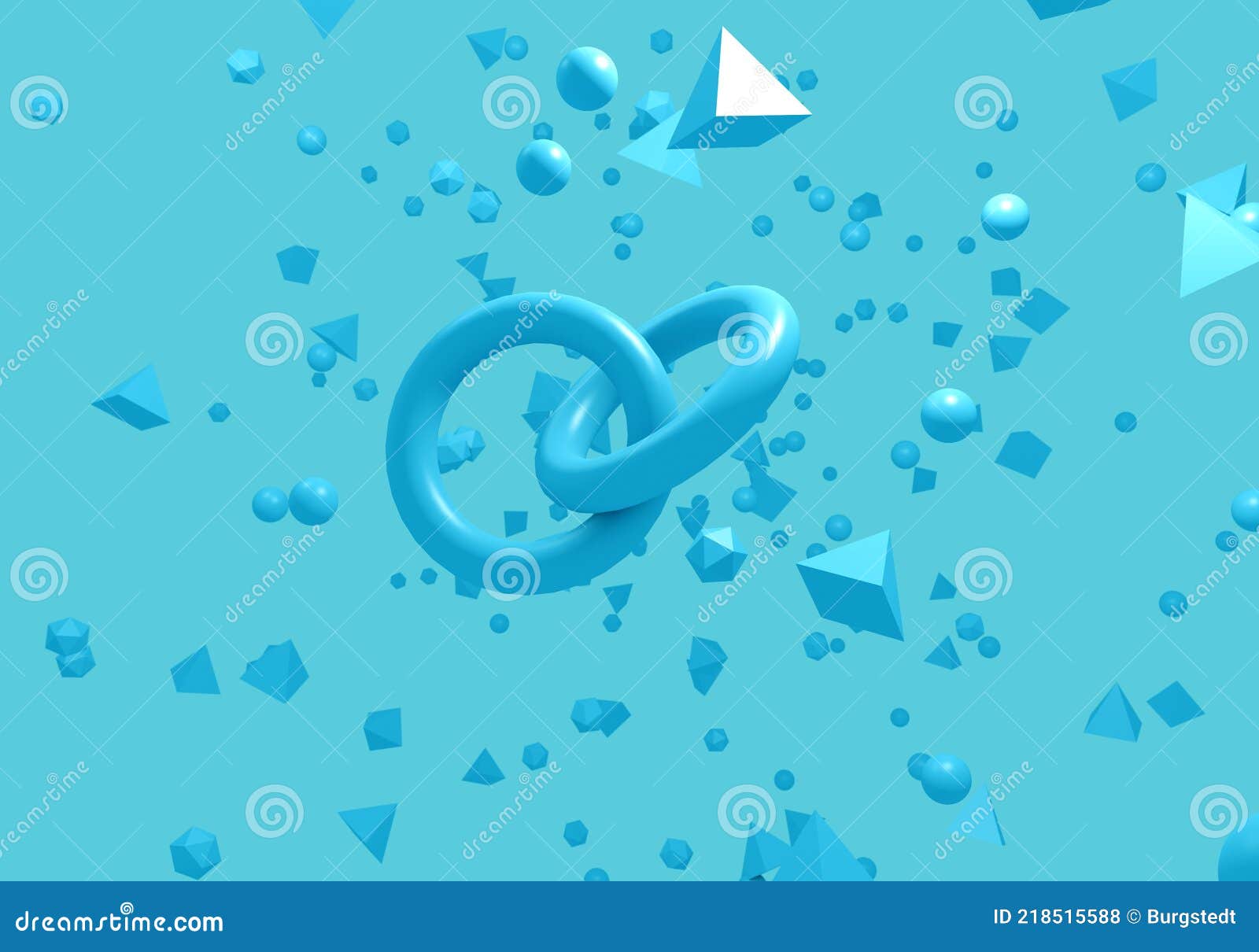 Hovering Basic Geometric Shapes - 3d Illustration Stock Illustration ...